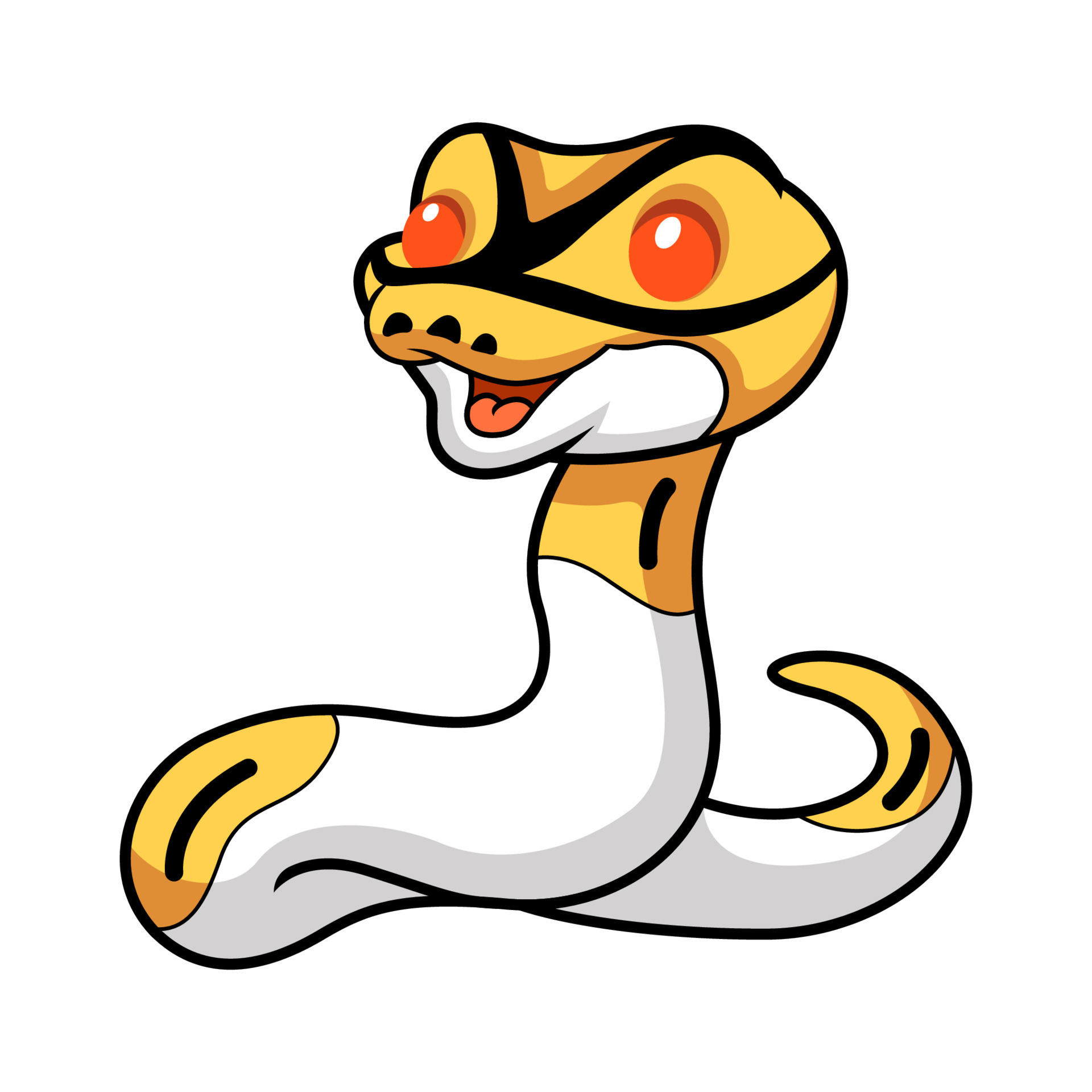 Cute albino pied ball python cartoon 22289555 Vector Art at Vecteezy