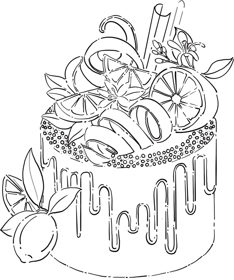 hand drawn lemon theme cake 22289791 PNG hand drawn lemon theme cake 22289791 PNG