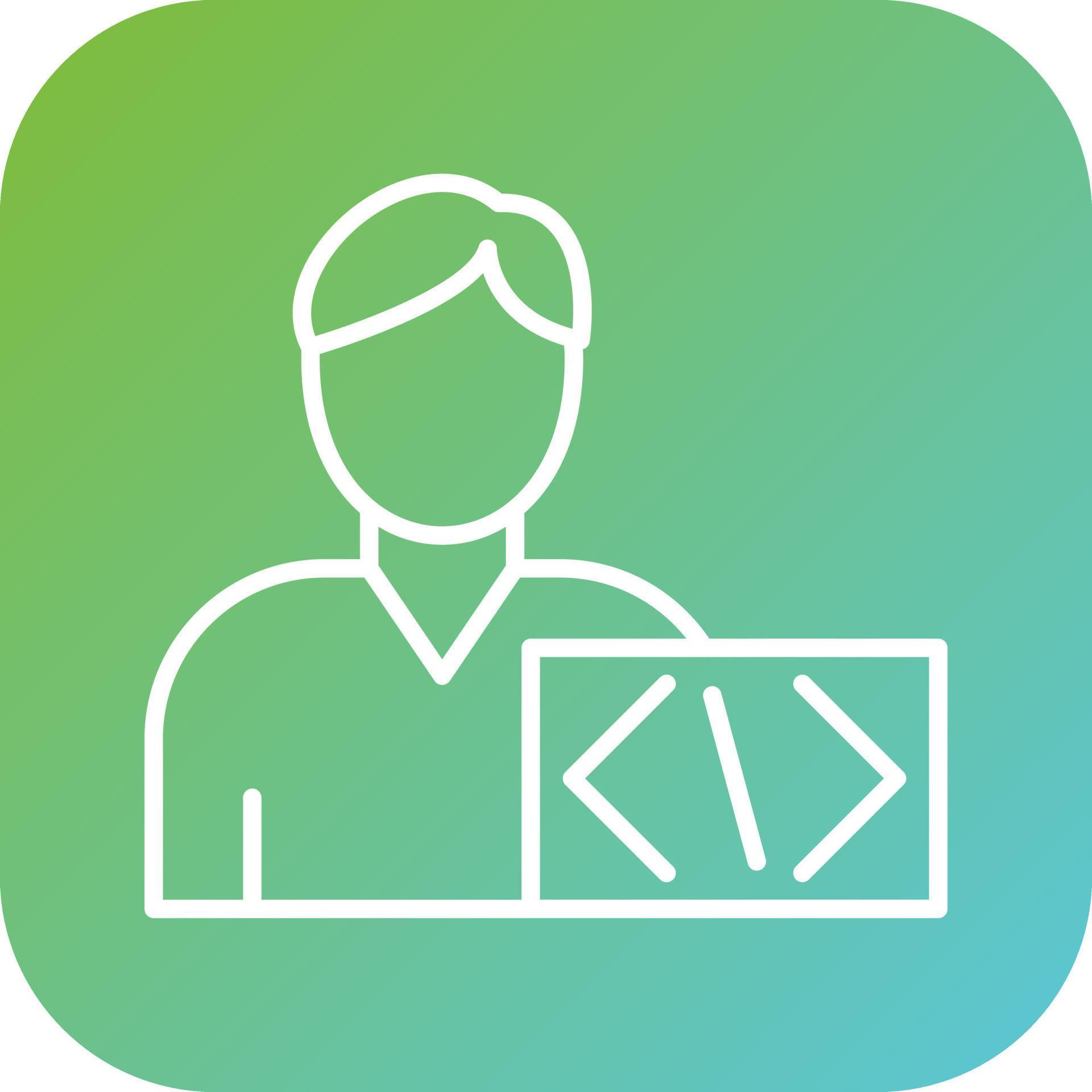 Coder Man Vector Icon Style 22296579 Vector Art at Vecteezy