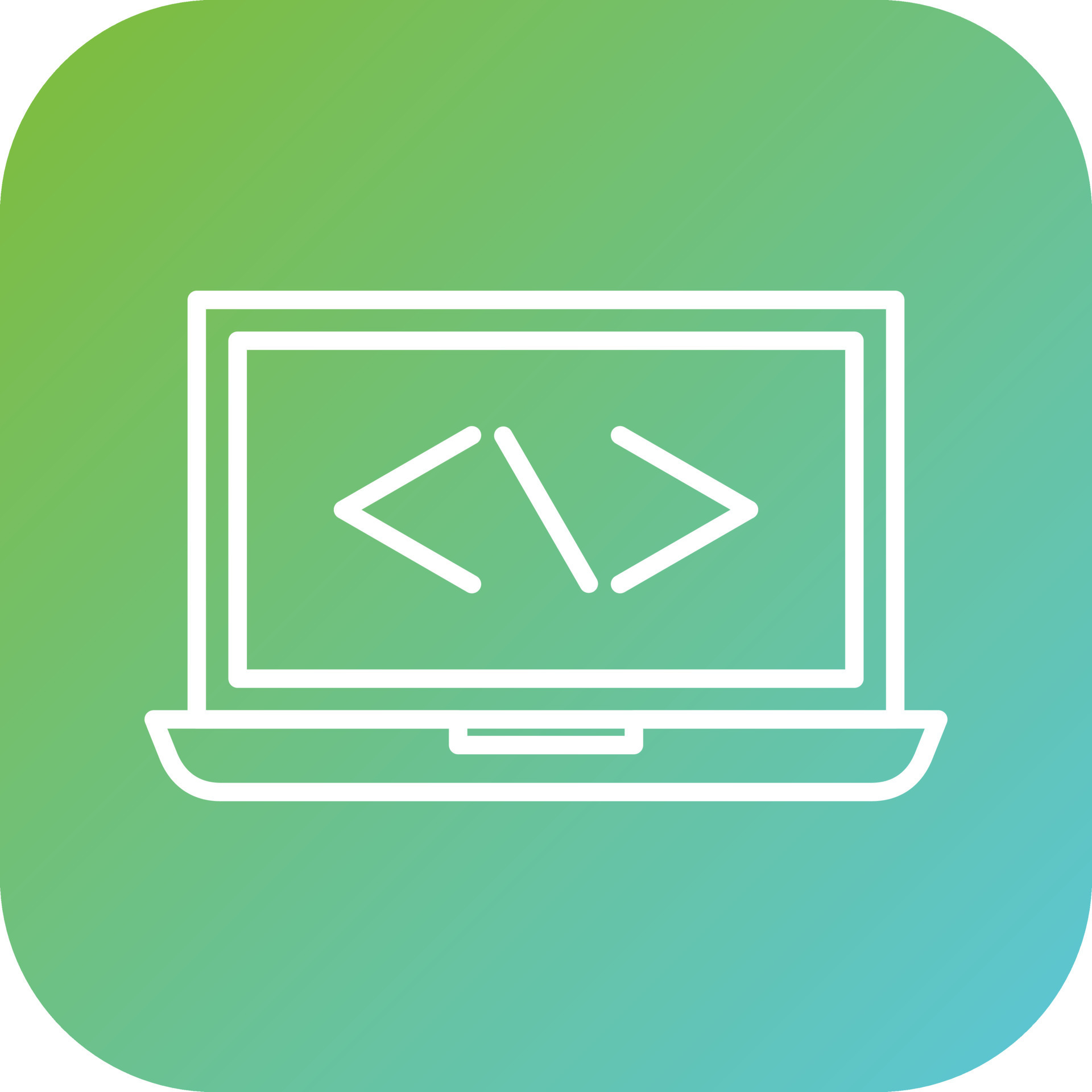 Laptop Coding Vector Icon Style 22299855 Vector Art at Vecteezy