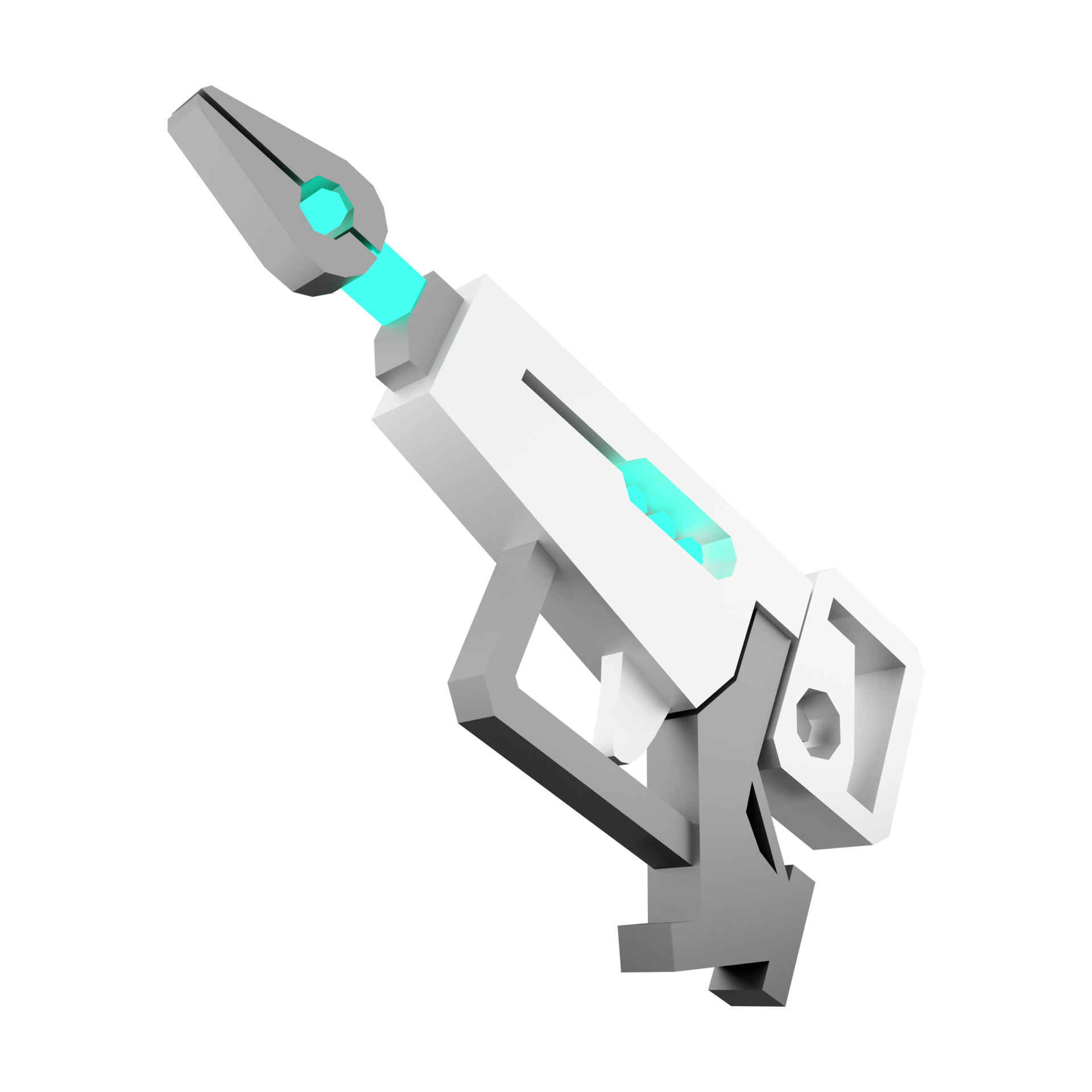 3d renderen ruimte blaster, laser geweer, futuristische buitenaards ... 3d renderen ruimte blaster, laser geweer, futuristische buitenaards ...
