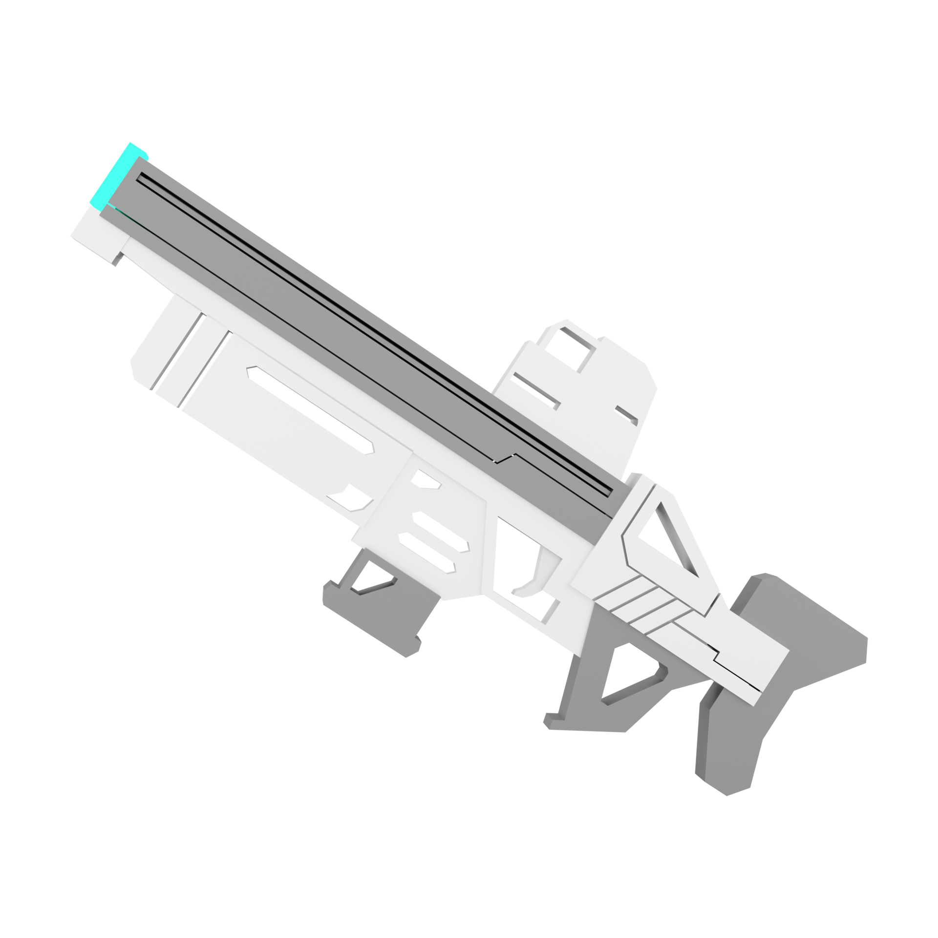 3d renderen ruimte blaster, laser geweer, futuristische buitenaards ... 3d renderen ruimte blaster, laser geweer, futuristische buitenaards ...