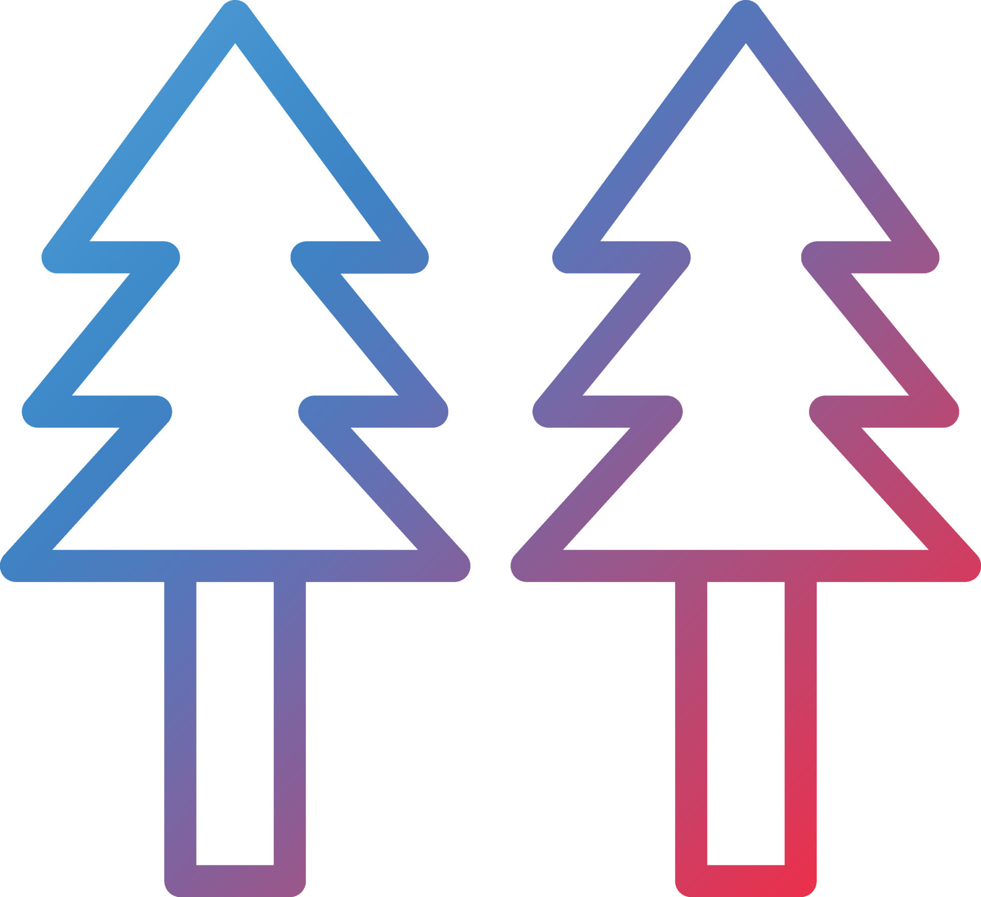 Vector Design Pine Tree Icon Style 22304820 Vector Art at Vecteezy