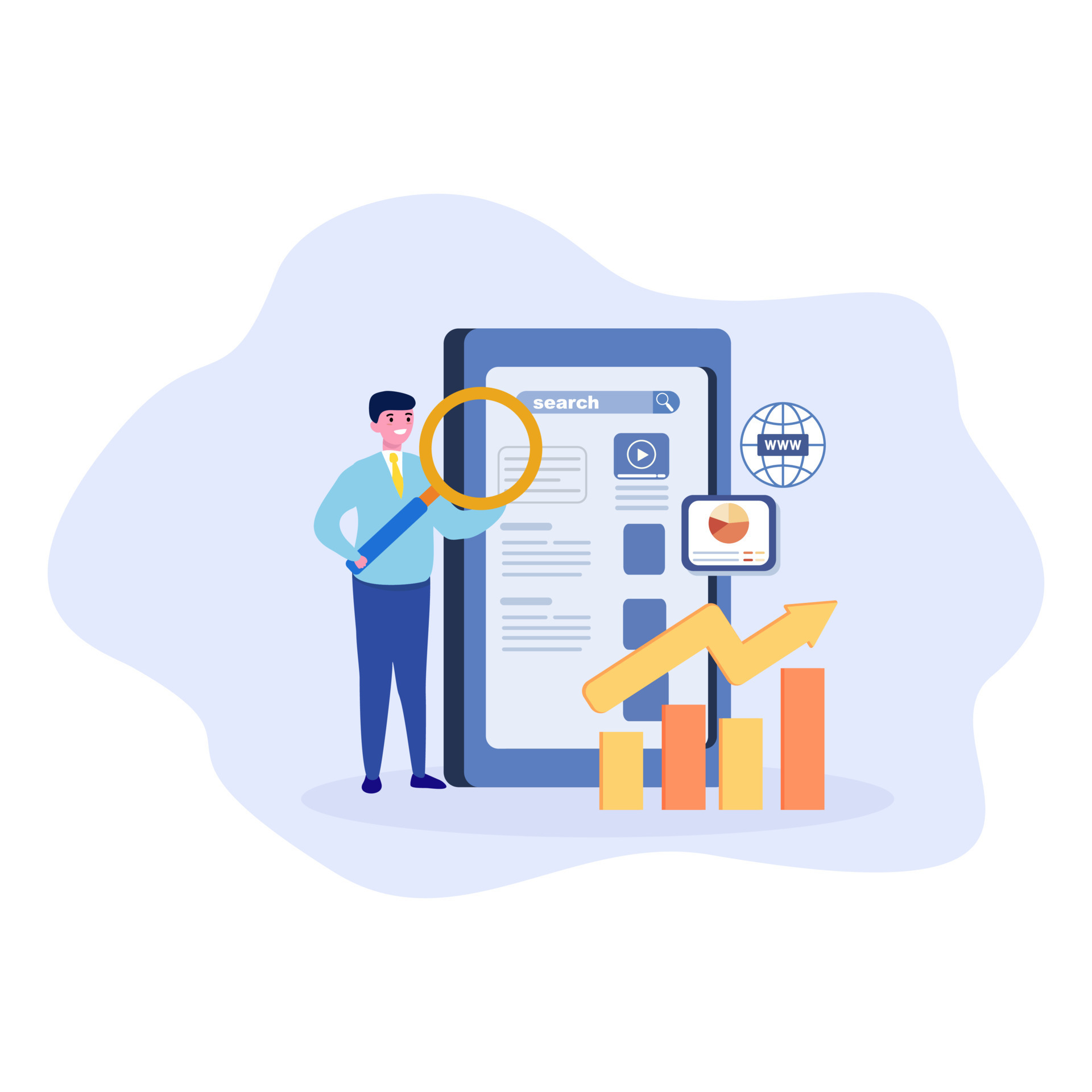 Vector Seo Monitoring Illustration Concept On White Background 22308076 Vector Art At Vecteezy