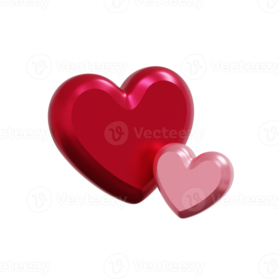 3d illustration of double love 22310008 PNG