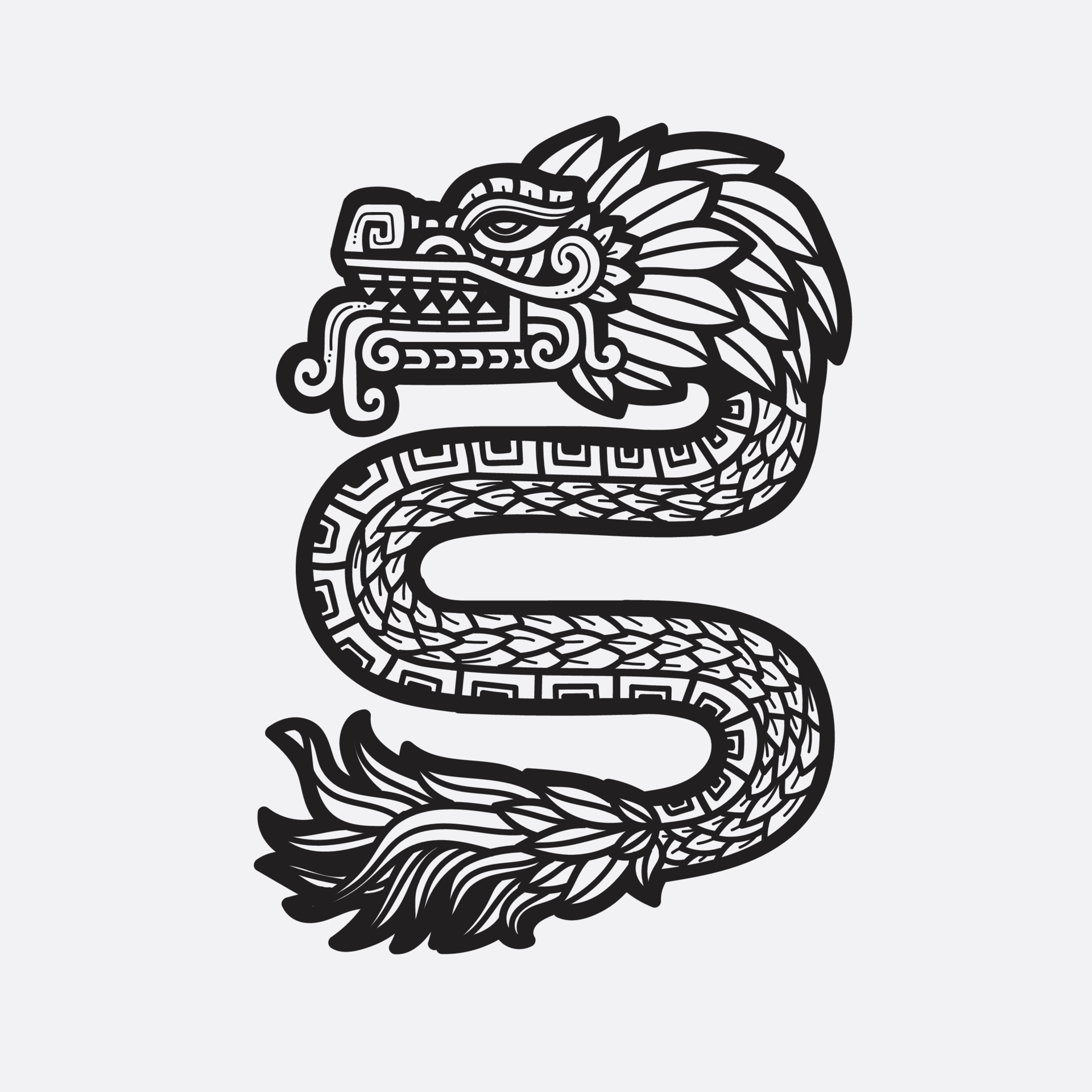 hand drawn aztec dragon quetzalcoatl mexican god 22310760 Vector Art at ... hand drawn aztec dragon quetzalcoatl mexican god 22310760 Vector Art at ...