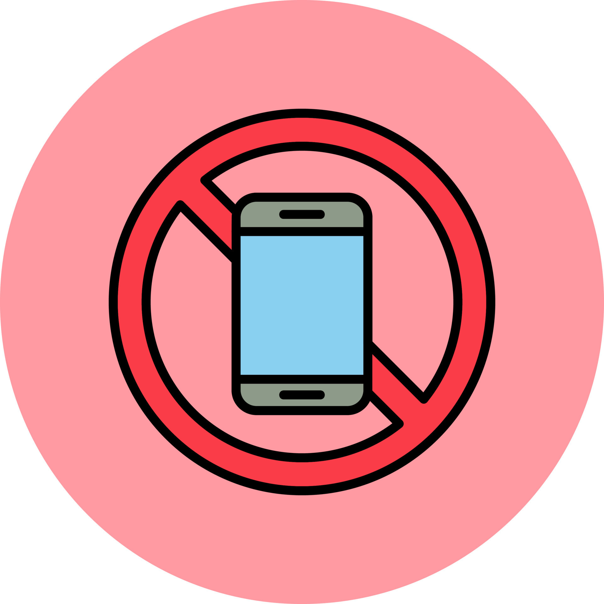 No Mobile Phone Vector Icon 22312253 Vector Art at Vecteezy