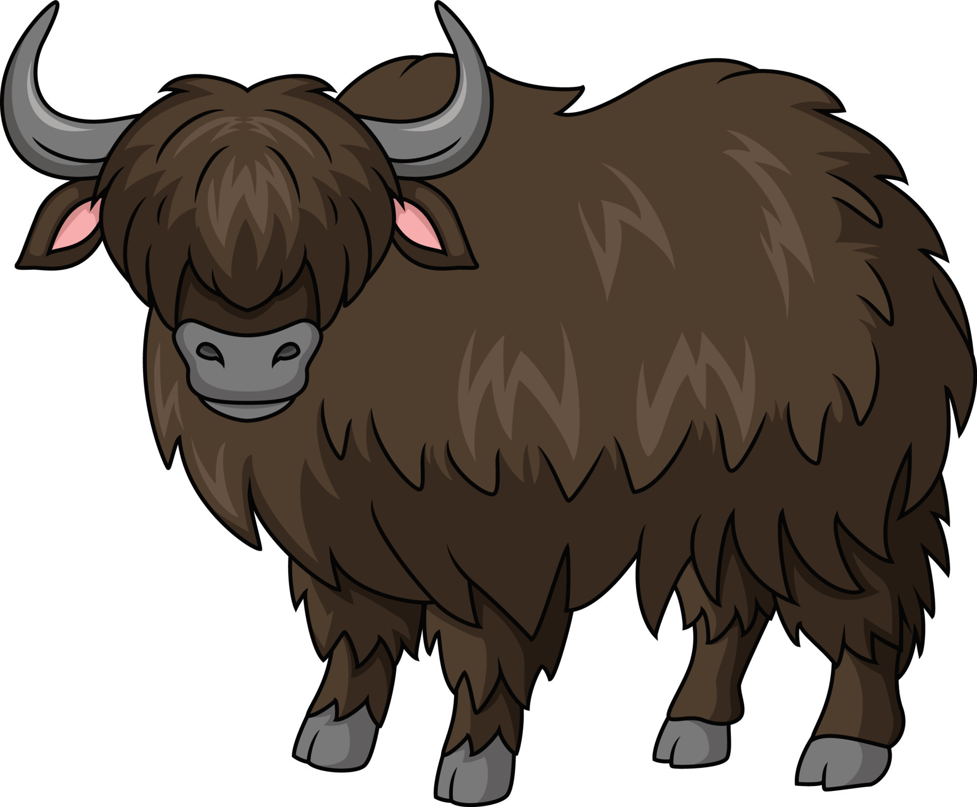 Cute yak cartoon on white background 22314756 Vector Art at Vecteezy Cute yak cartoon on white background 22314756 Vector Art at Vecteezy