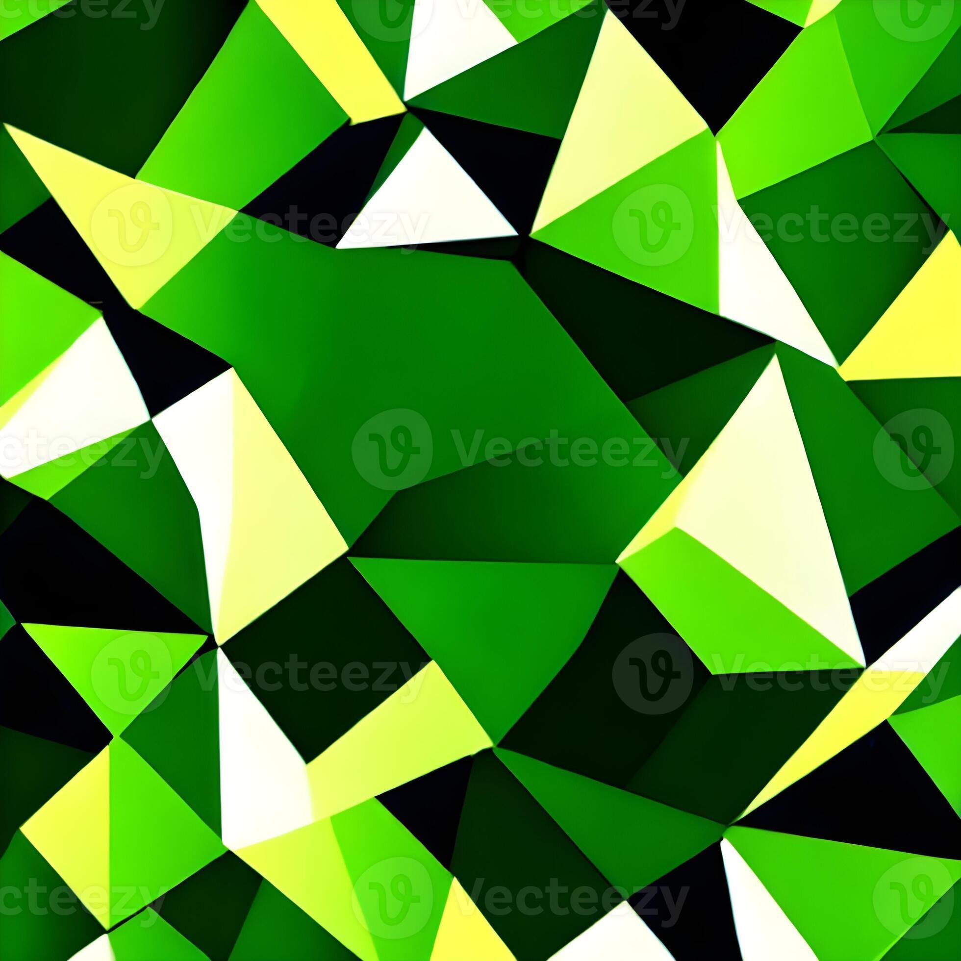 Geometric pattern of overlapping polygons in green tones. The image was created using ...