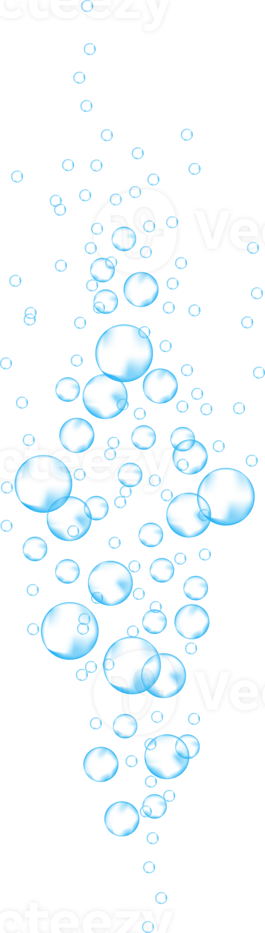 Underwater bubbles of fizzing soda. Streams of air. Dissolving tablet. Realistic oxygen pop in ...