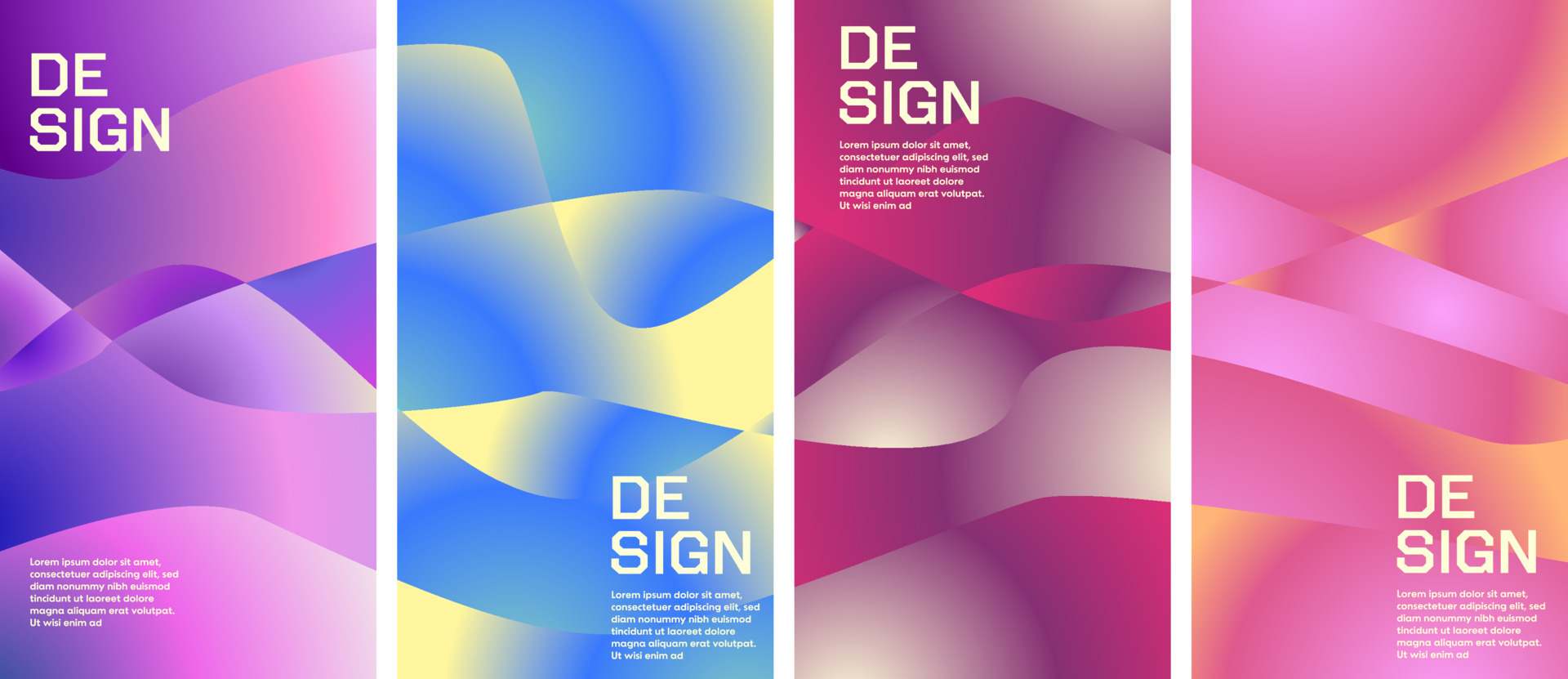 abstract background set gradient 22323188 Vector Art at Vecteezy