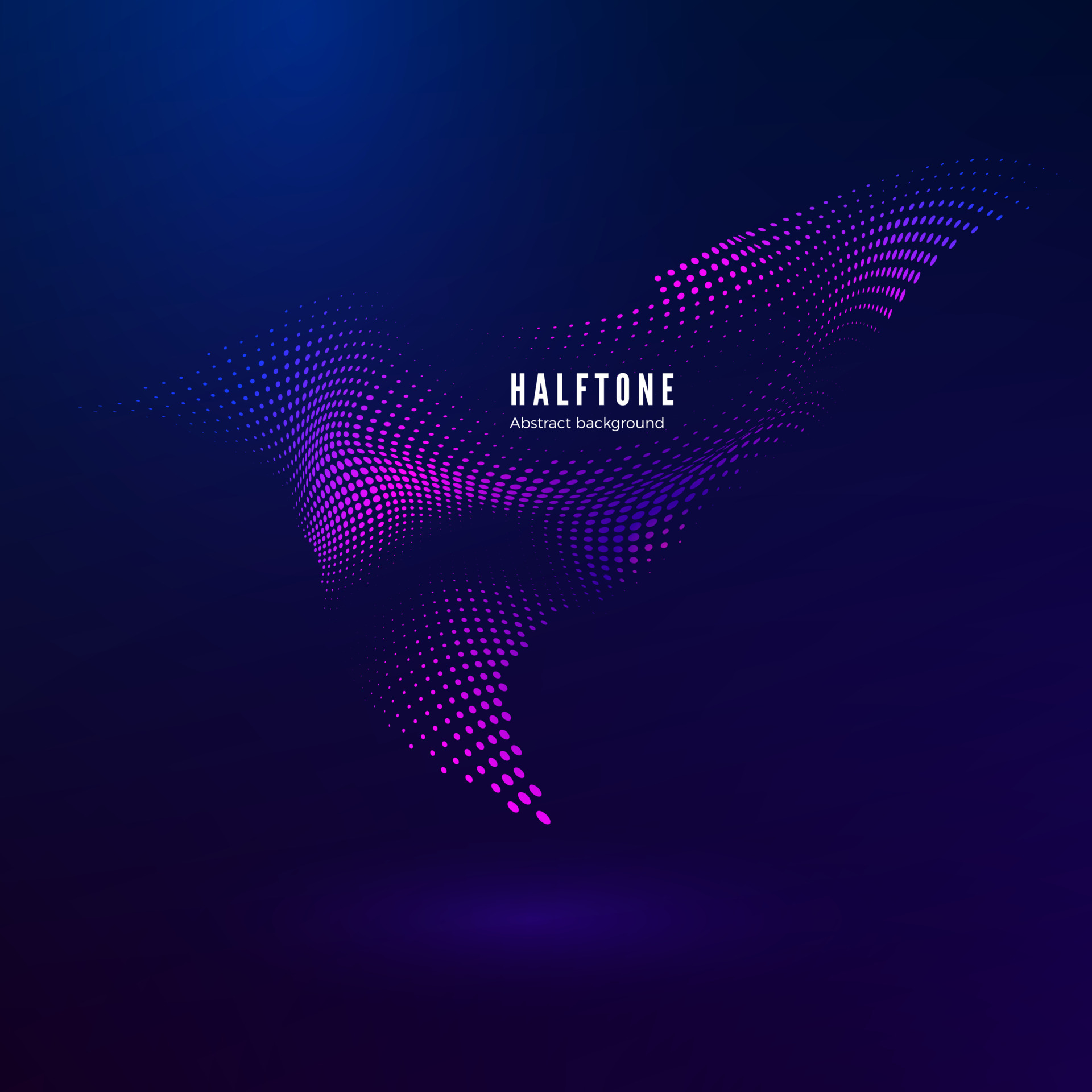 Halftone Design Element Motion Effect Abstract Colorful Halftone Background With Dynamic Waves
