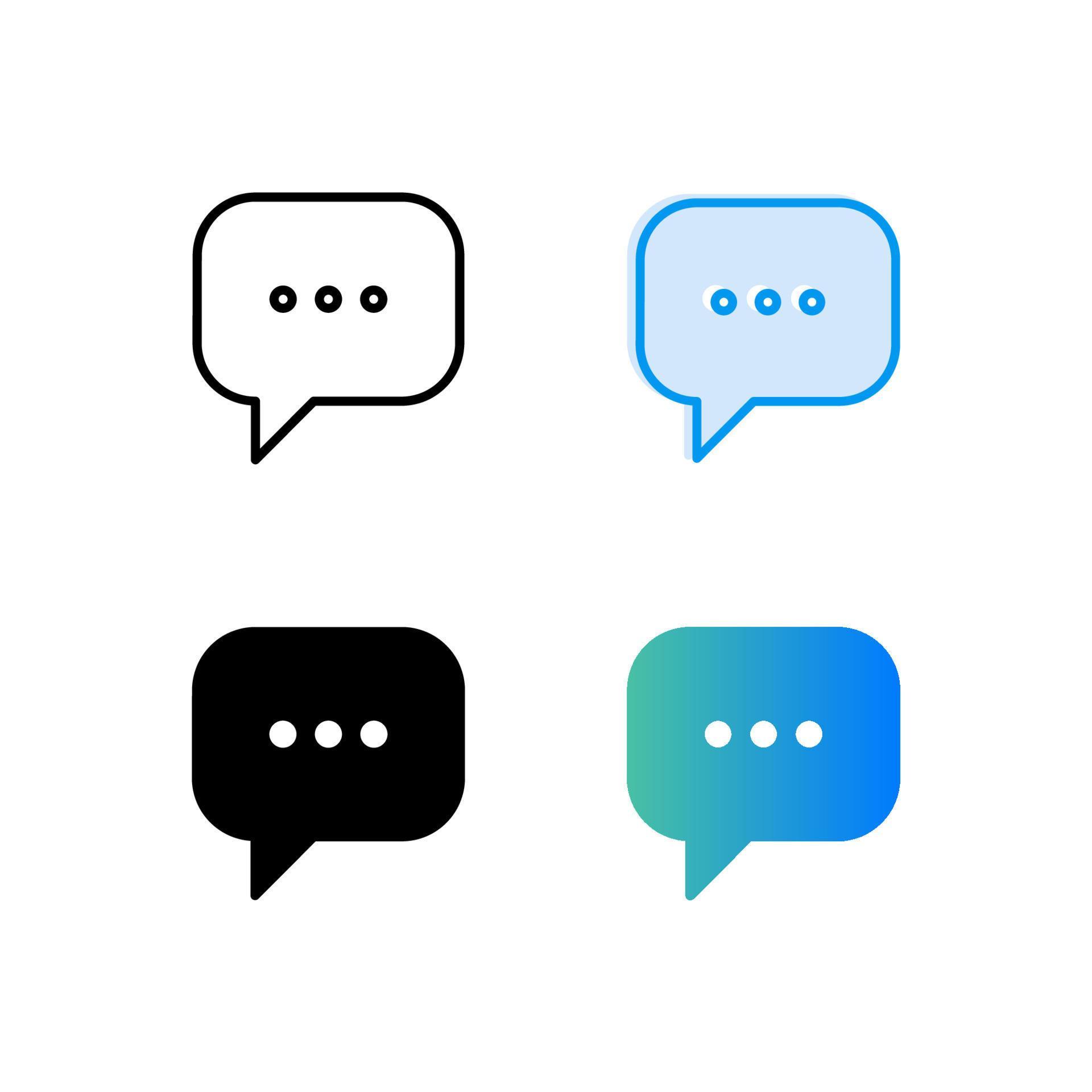 Flat vector chat message bubbles icon isolated 22324367 Vector Art at ...