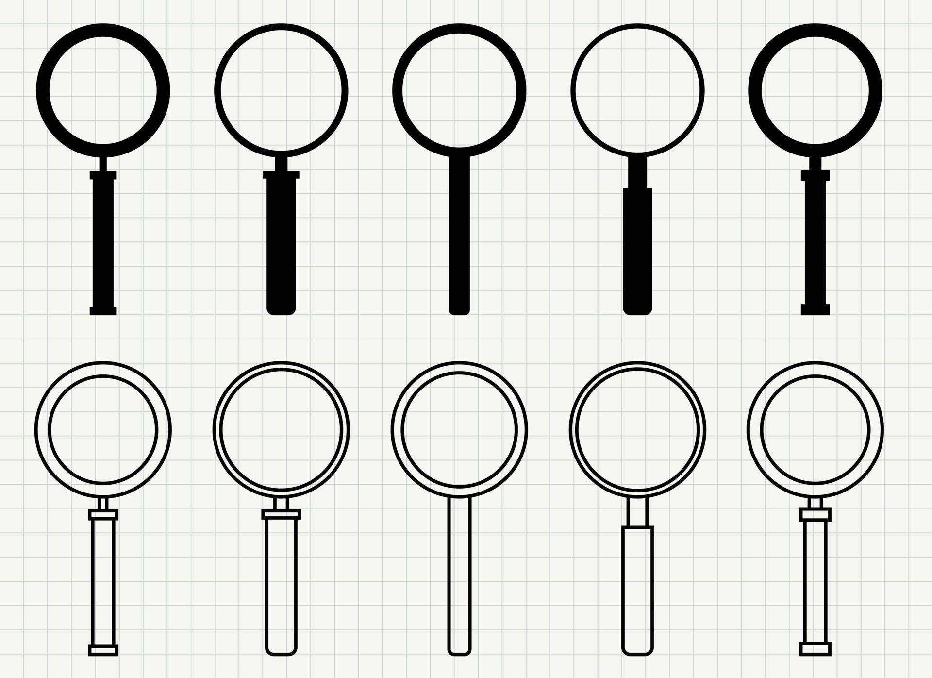 Magnifying Glass Icon Set Vector Illustration 22325604 Vector Art At