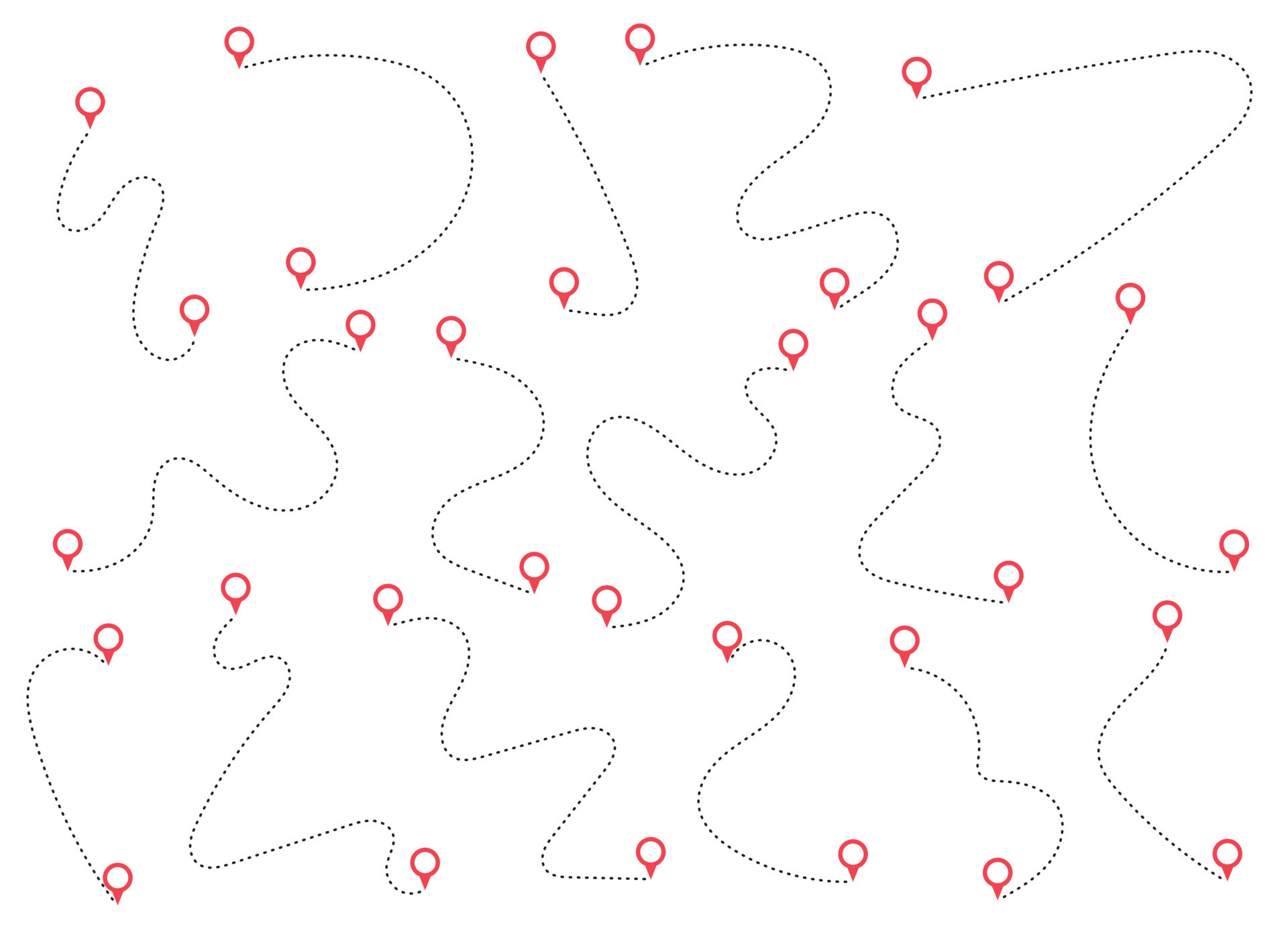 Route Icon Between Two Points With Dotted Path And Location Pin route-icon-between-two-points-with-dotted-path-and-location-pin
