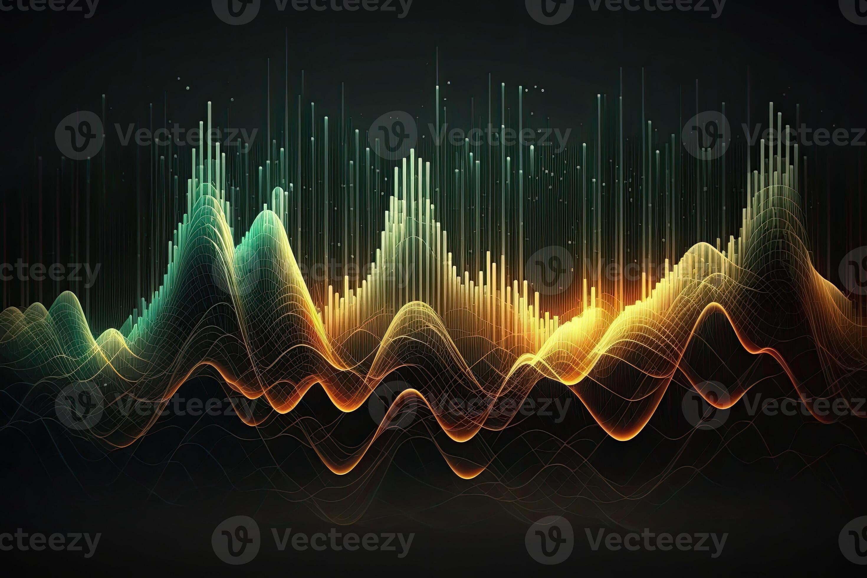 Audio Sound Wave Spectrum Abstract Oscillation Graph Futuristic