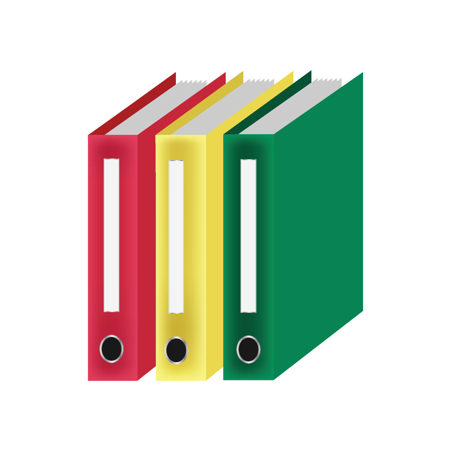 Rows of folder.Folder document.Office files 22334255 Vector Art at Vecteezy