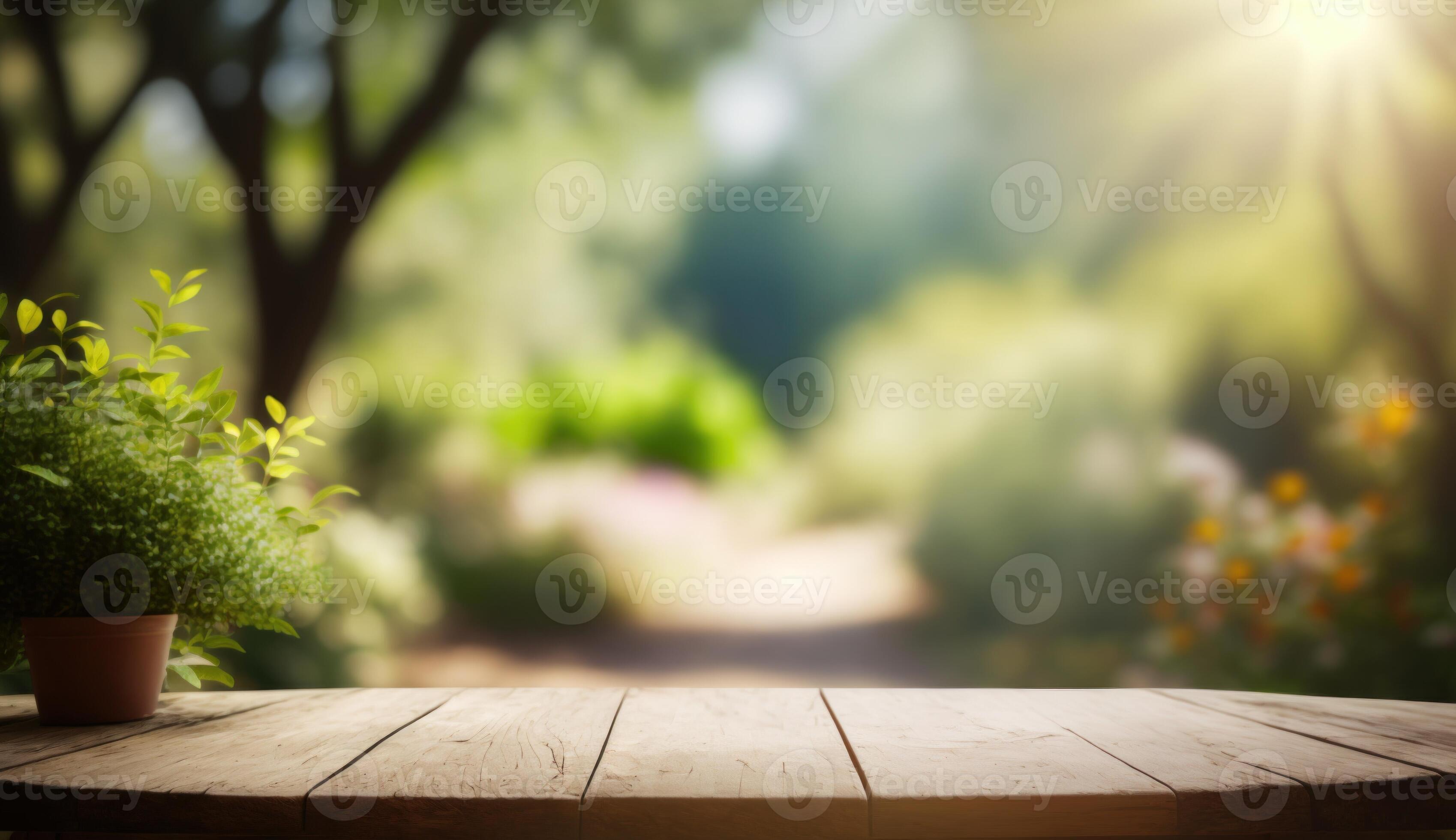 Wooden Garden Table, Product Presentation. 22335266 Stock Photo at Vecteezy