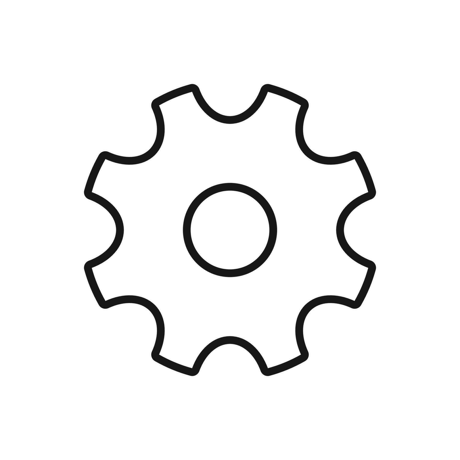 Editable Icon of Cogwheel , Vector illustration isolated on white ...