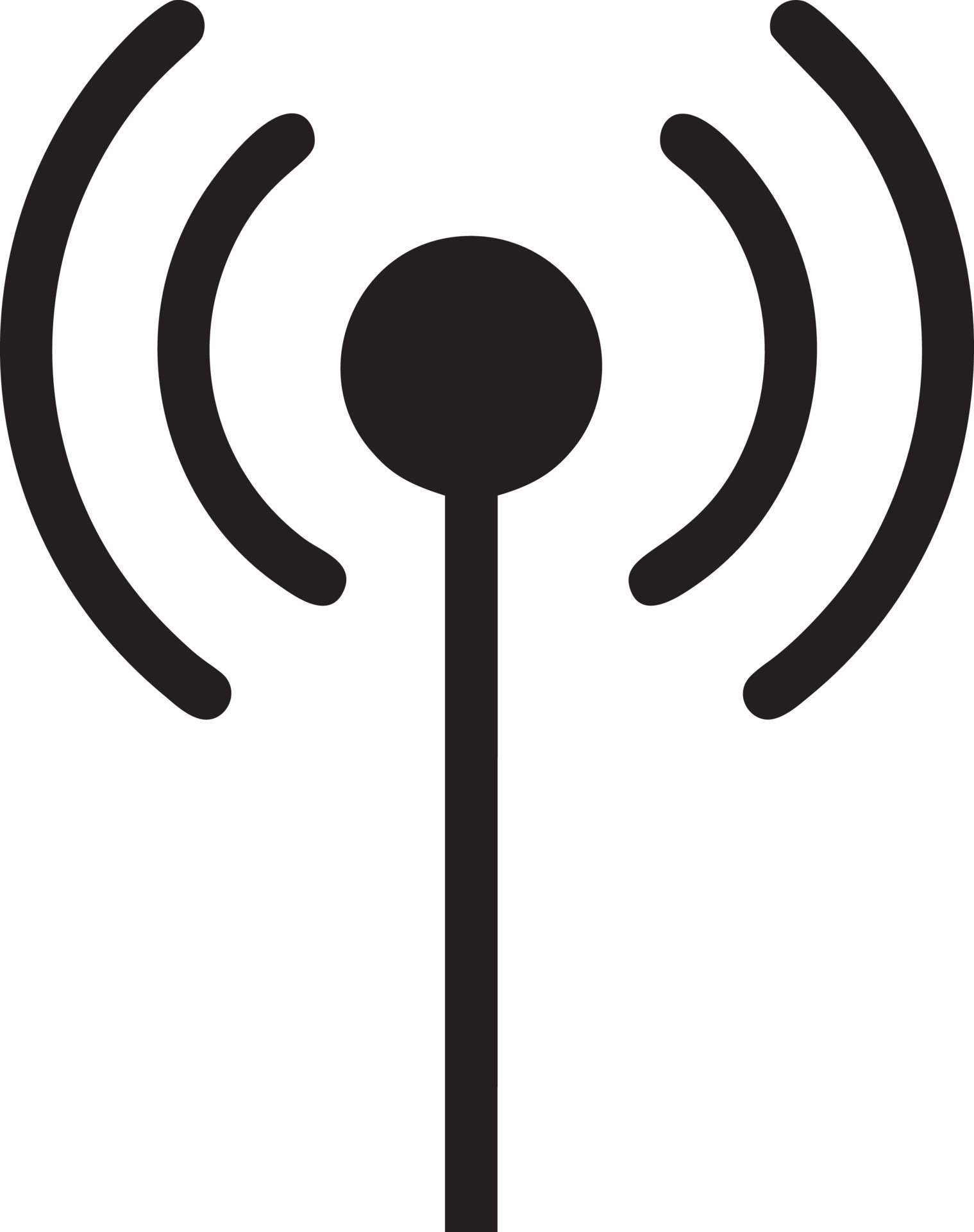 Signal Communication Information Connection Wireless Icon Symbol Vector Image Illustration Of