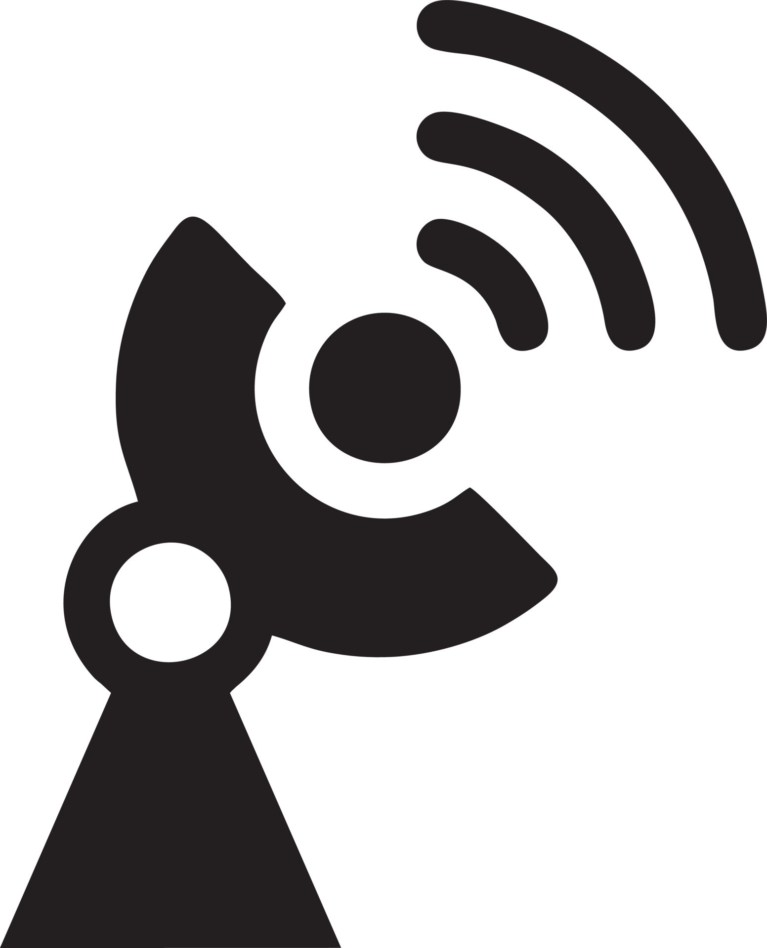 Signal Communication Information Connection Wireless Icon Symbol Vector Image Illustration Of