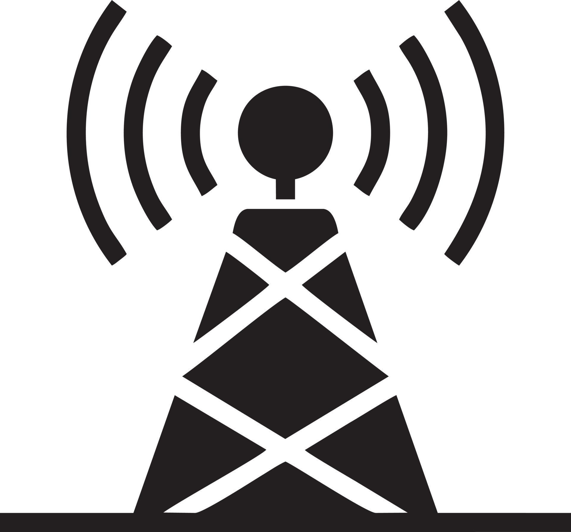 Signal Communication Information Connection Wireless Icon Symbol Vector Image Illustration Of