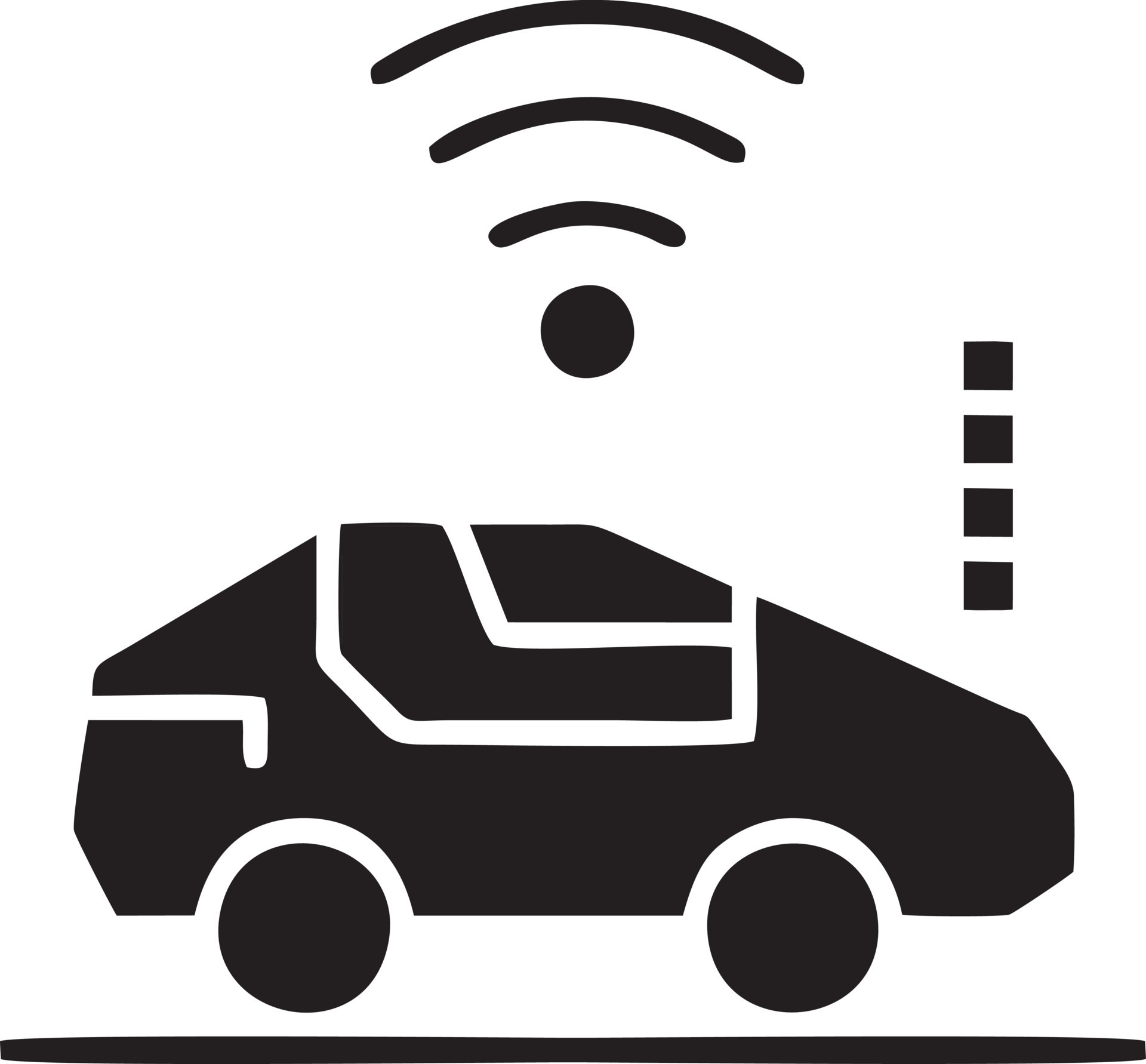 Signal Communication Information Connection Wireless Icon Symbol Vector Image Illustration Of