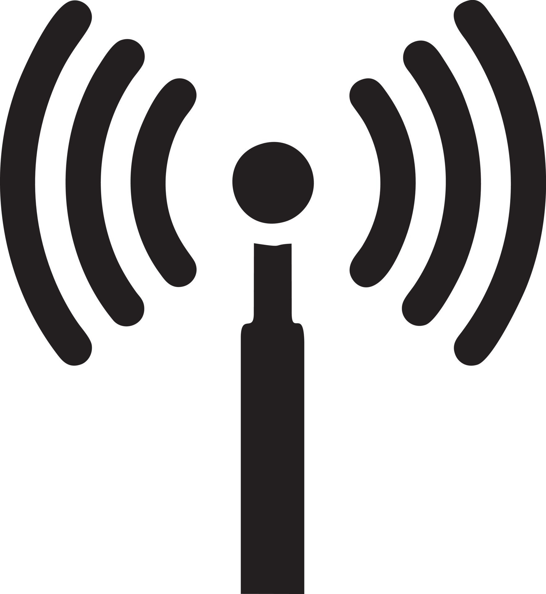 Signal Communication Information Connection Wireless Icon Symbol Vector Image Illustration Of