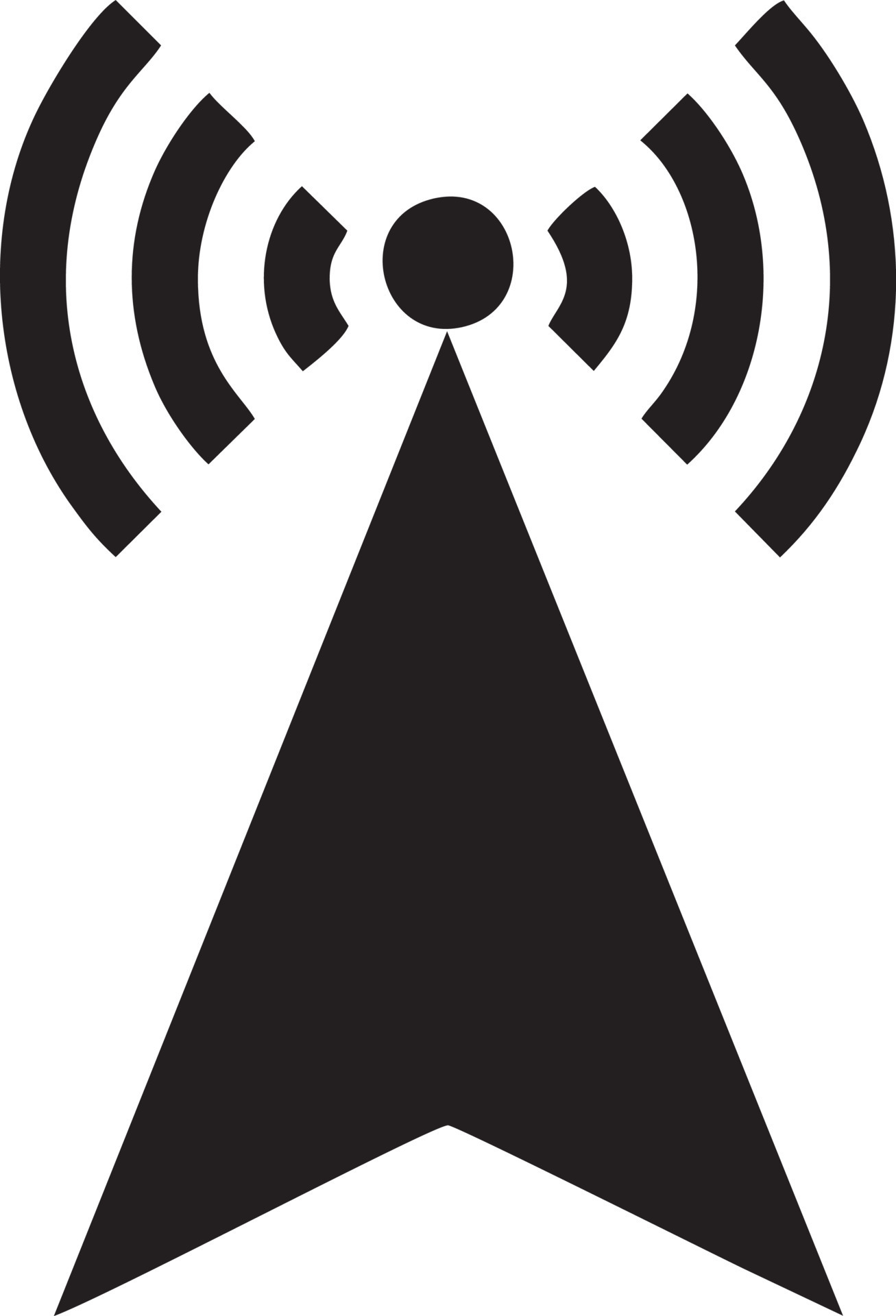 Signal Communication Information Connection Wireless Icon Symbol Vector Image Illustration Of