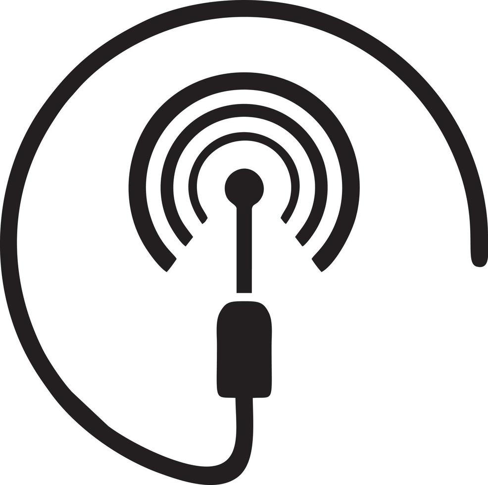 Signal Communication Information Connection Wireless Icon Symbol Vector Image Illustration Of