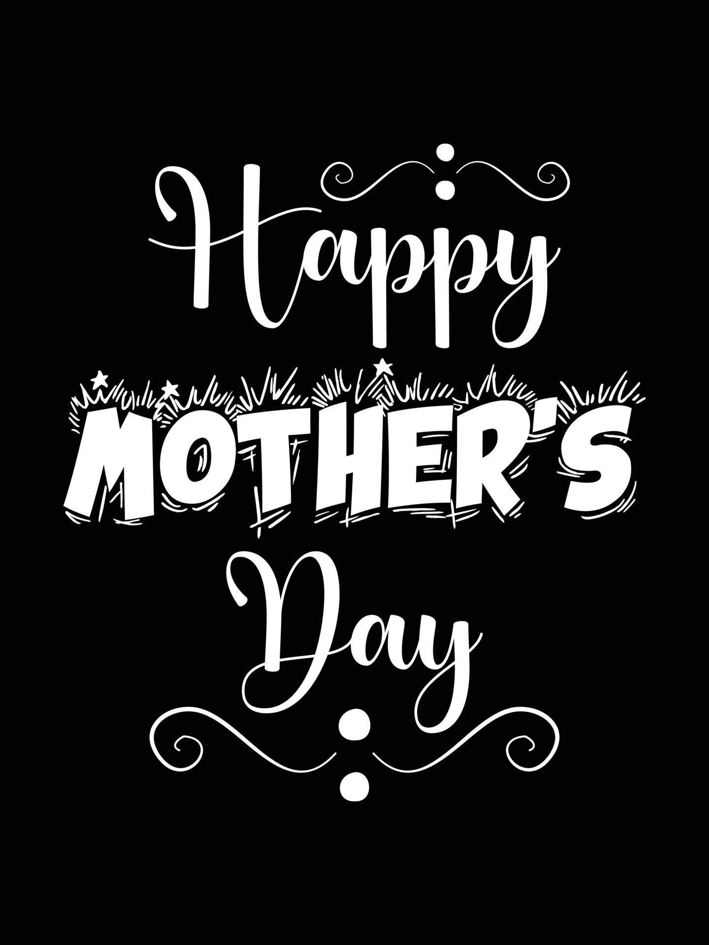 Mothers Day Lettering Quote Happy Mom Shirt Vector Typography Mommy