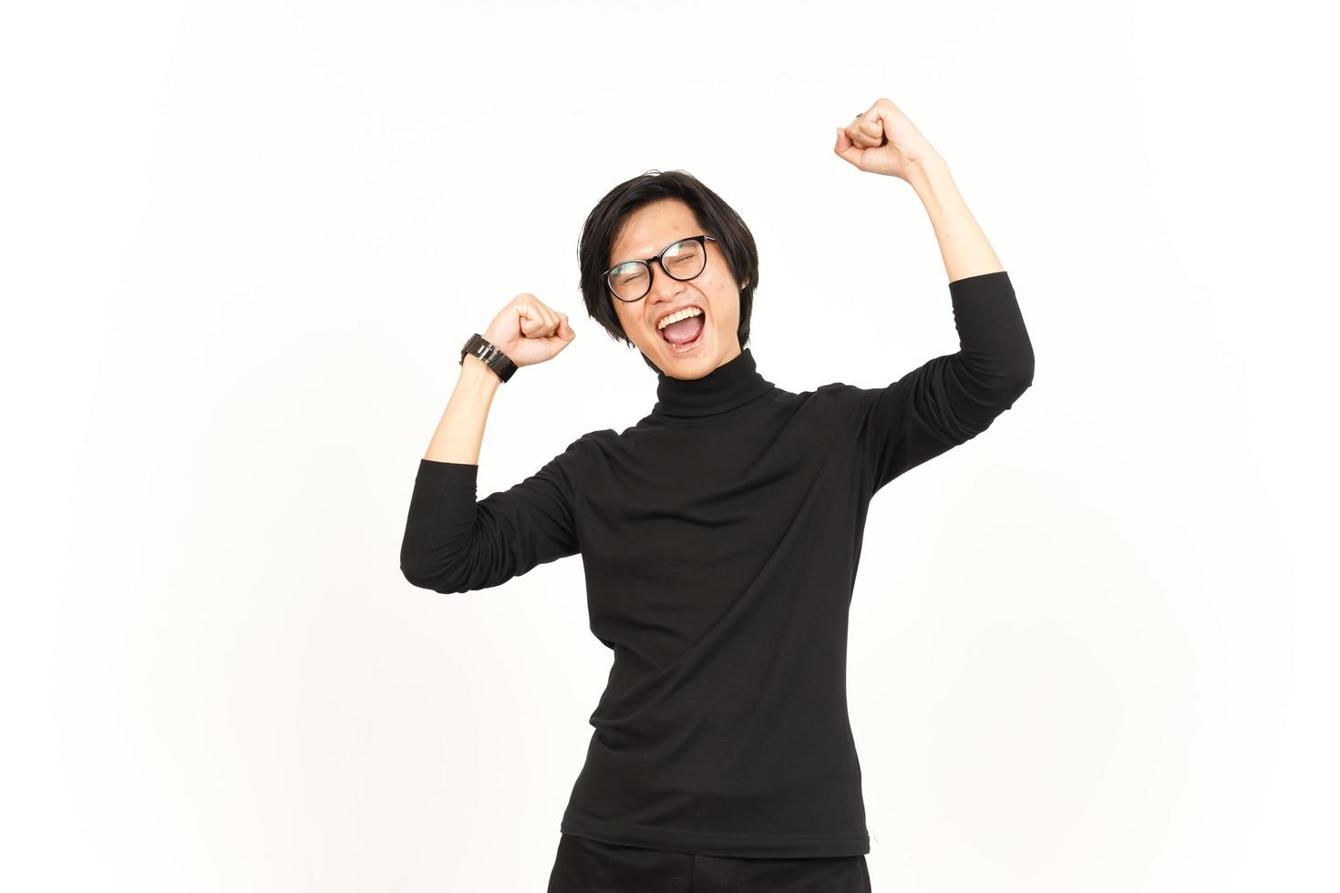 Yes Excited and Celebration gesture Of Beautiful Asian Man Isolated On ...