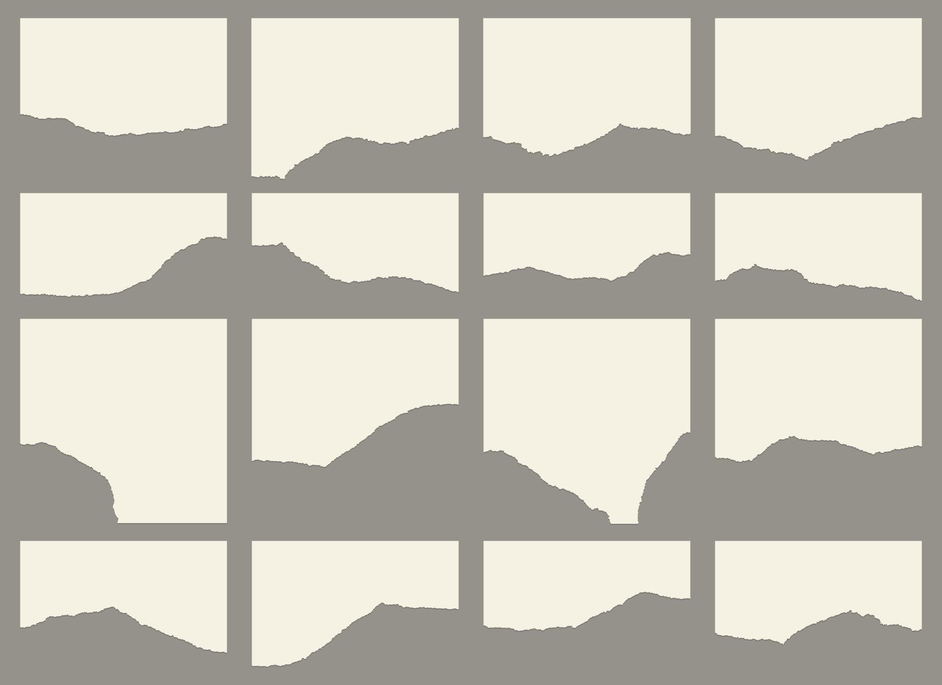 Torn ripped paper sheet set. Paper scraps. Notebook paper strips and pieces. 22348458 Vector Art ...