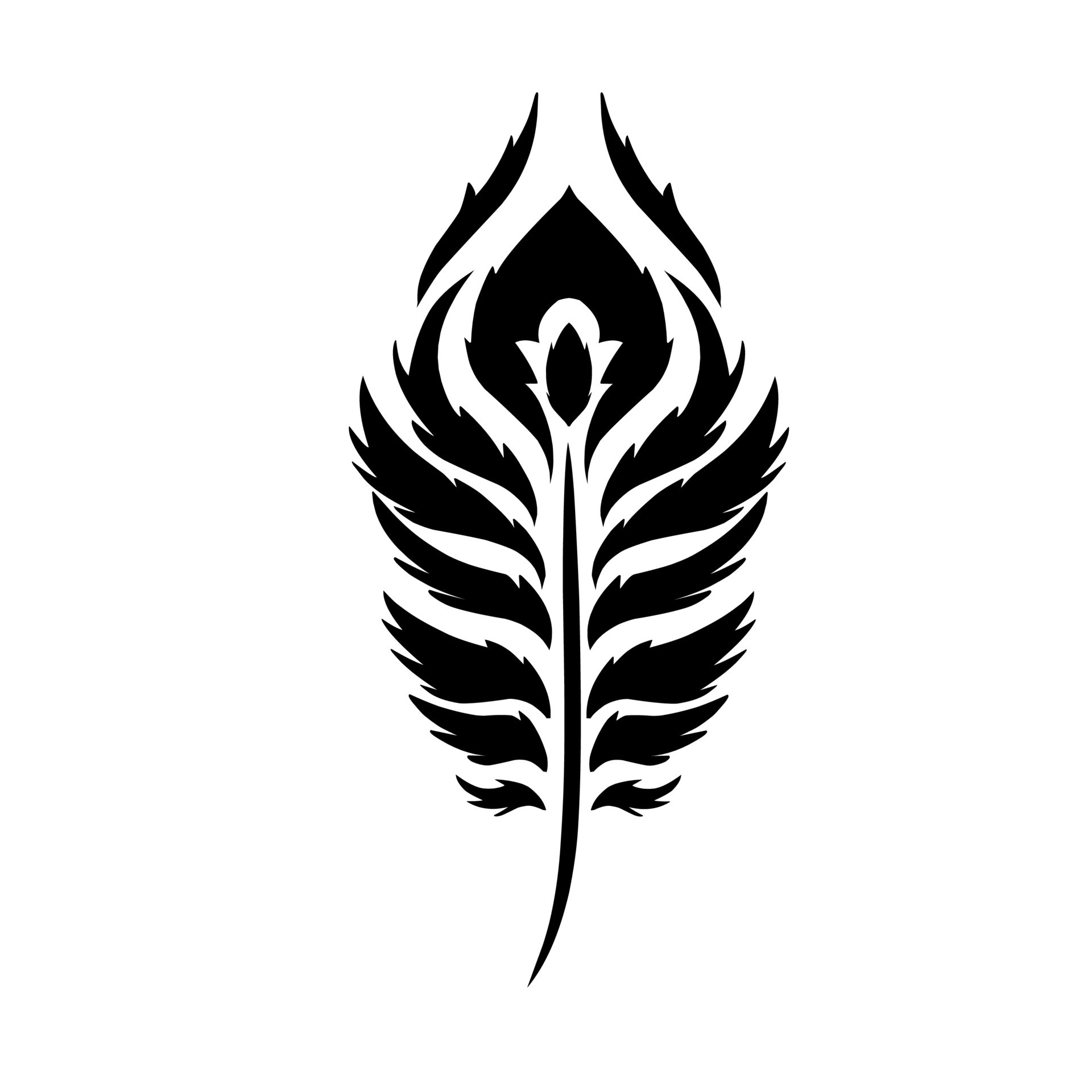 Illustration Vector Graphic Of Tribal Art Peacock Feather 22350664
