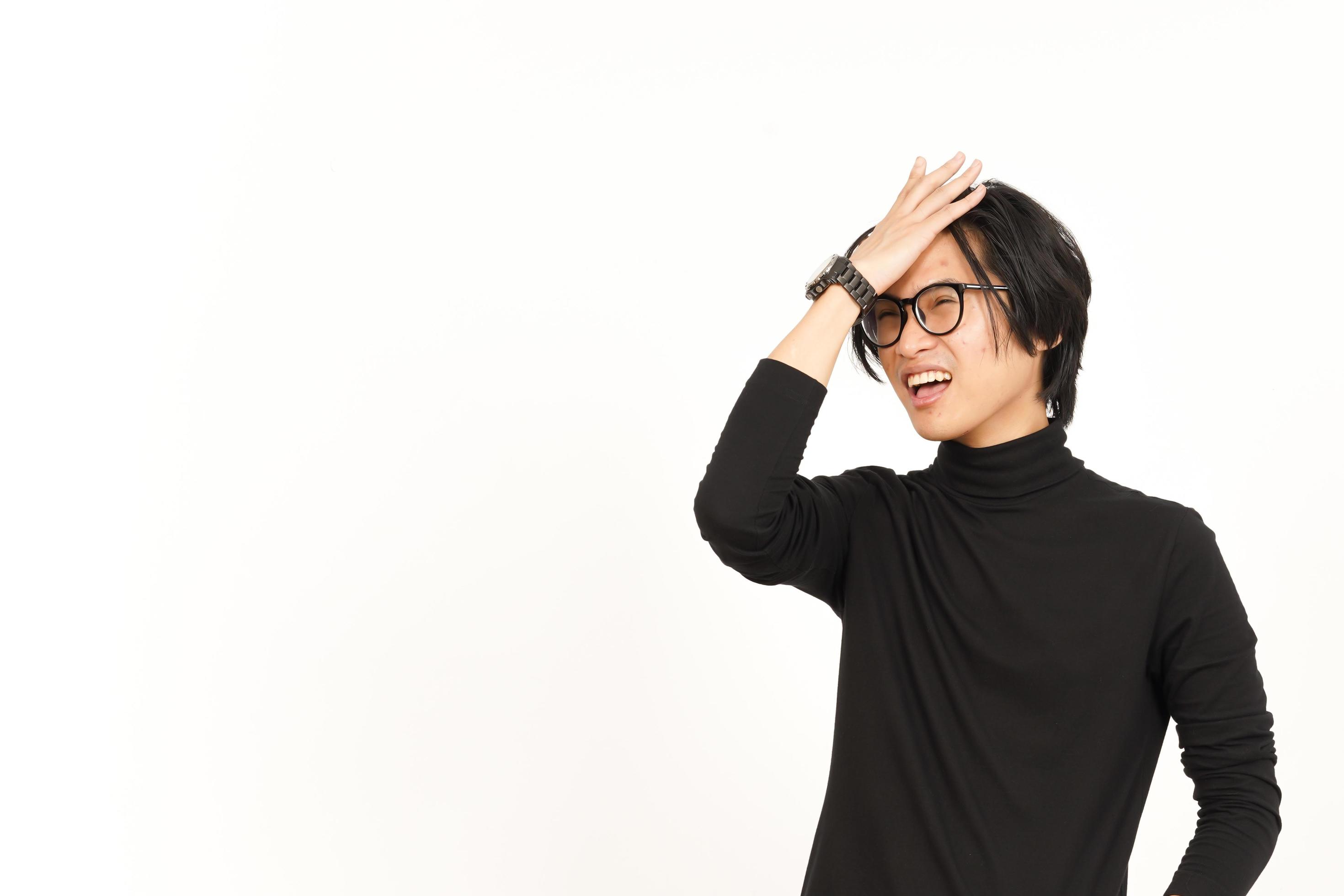 Forget something gesture Of Handsome Asian Man Isolated On White ...