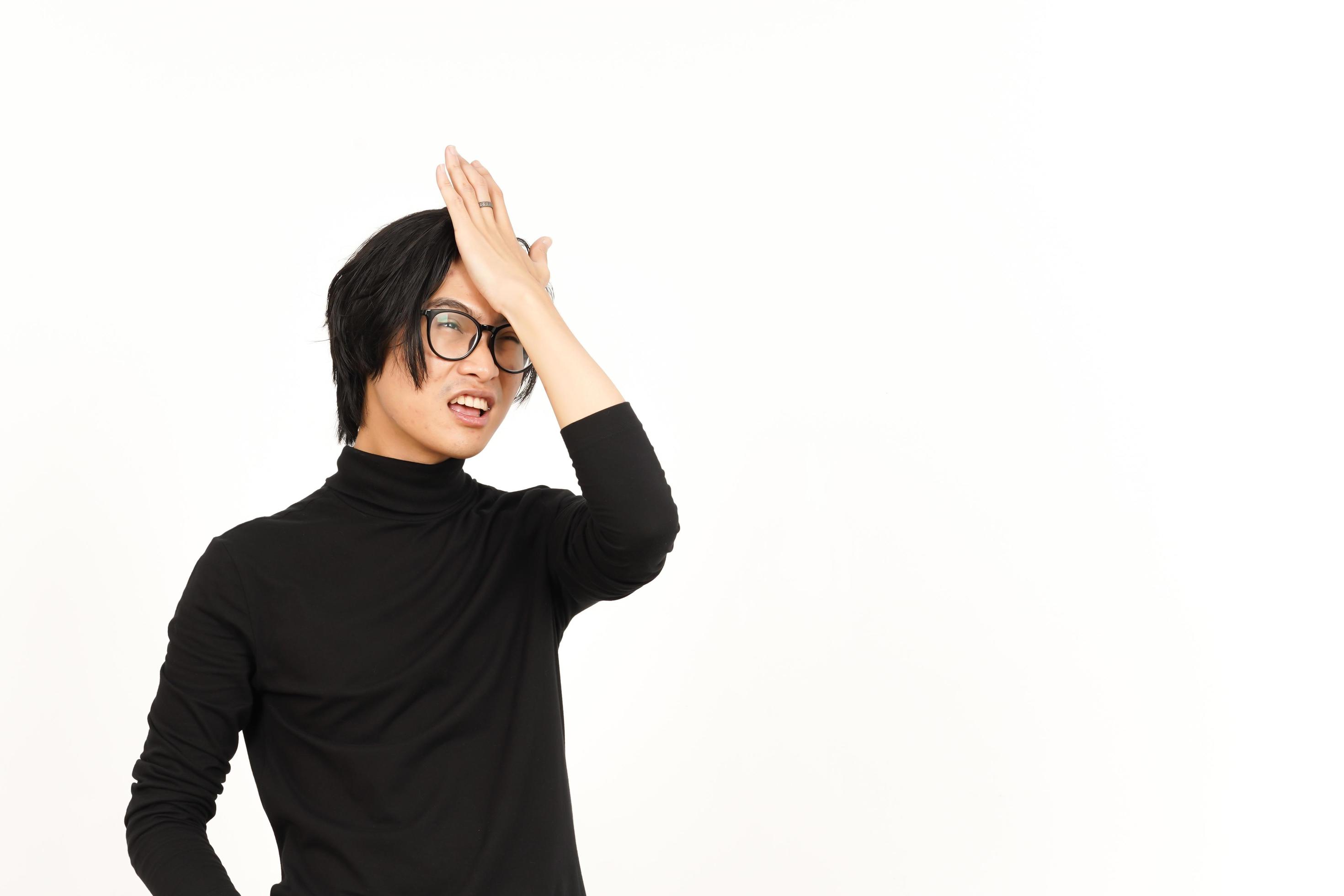 Forget something gesture Of Handsome Asian Man Isolated On White ...