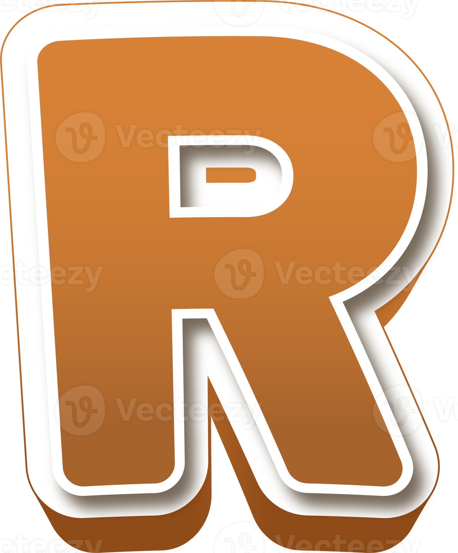 Chocolate 3d Bold Letter R 22351453 PNG