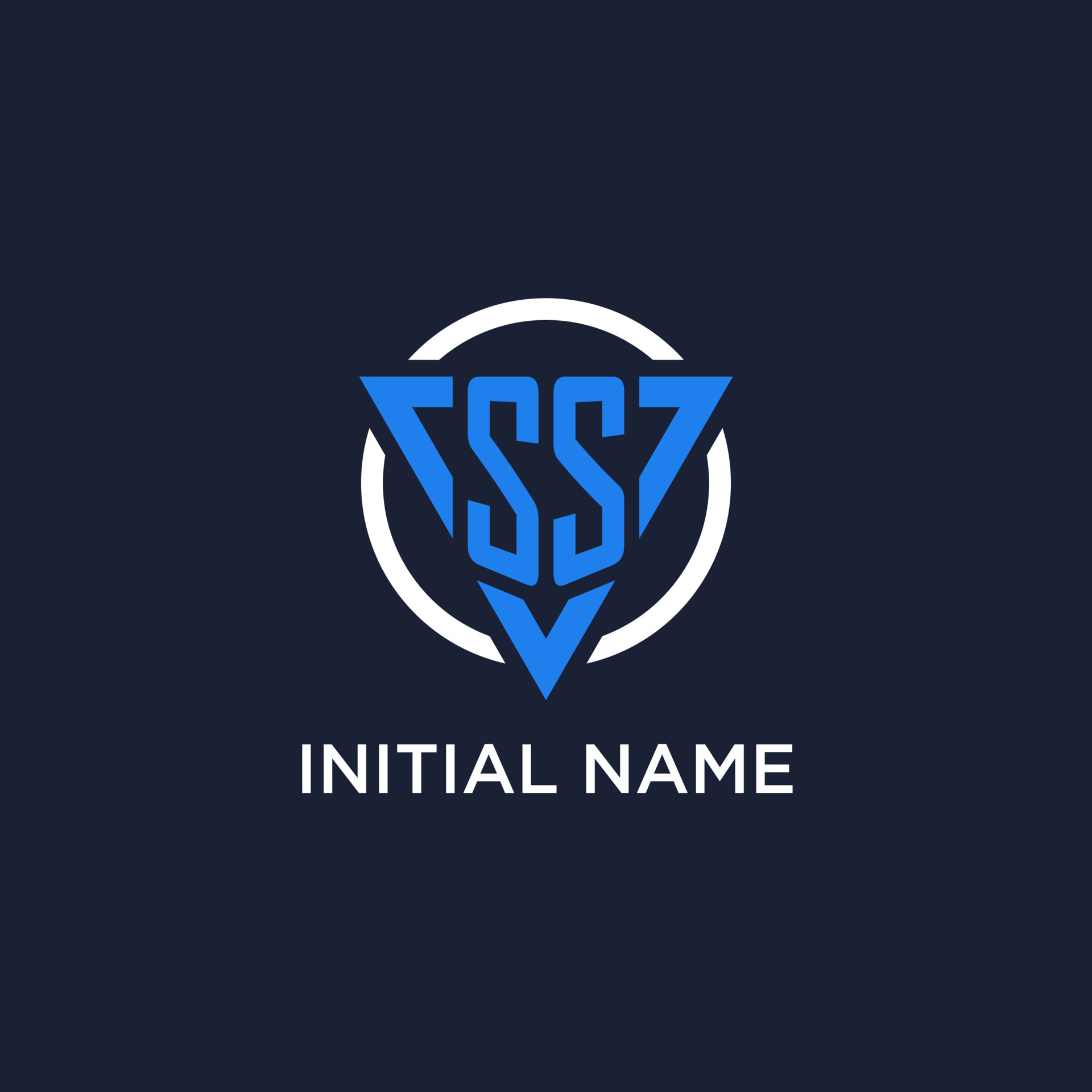 Ss Monogram Logo With Triangle Shape And Circle Design Elements 22352853 Vector Art At Vecteezy