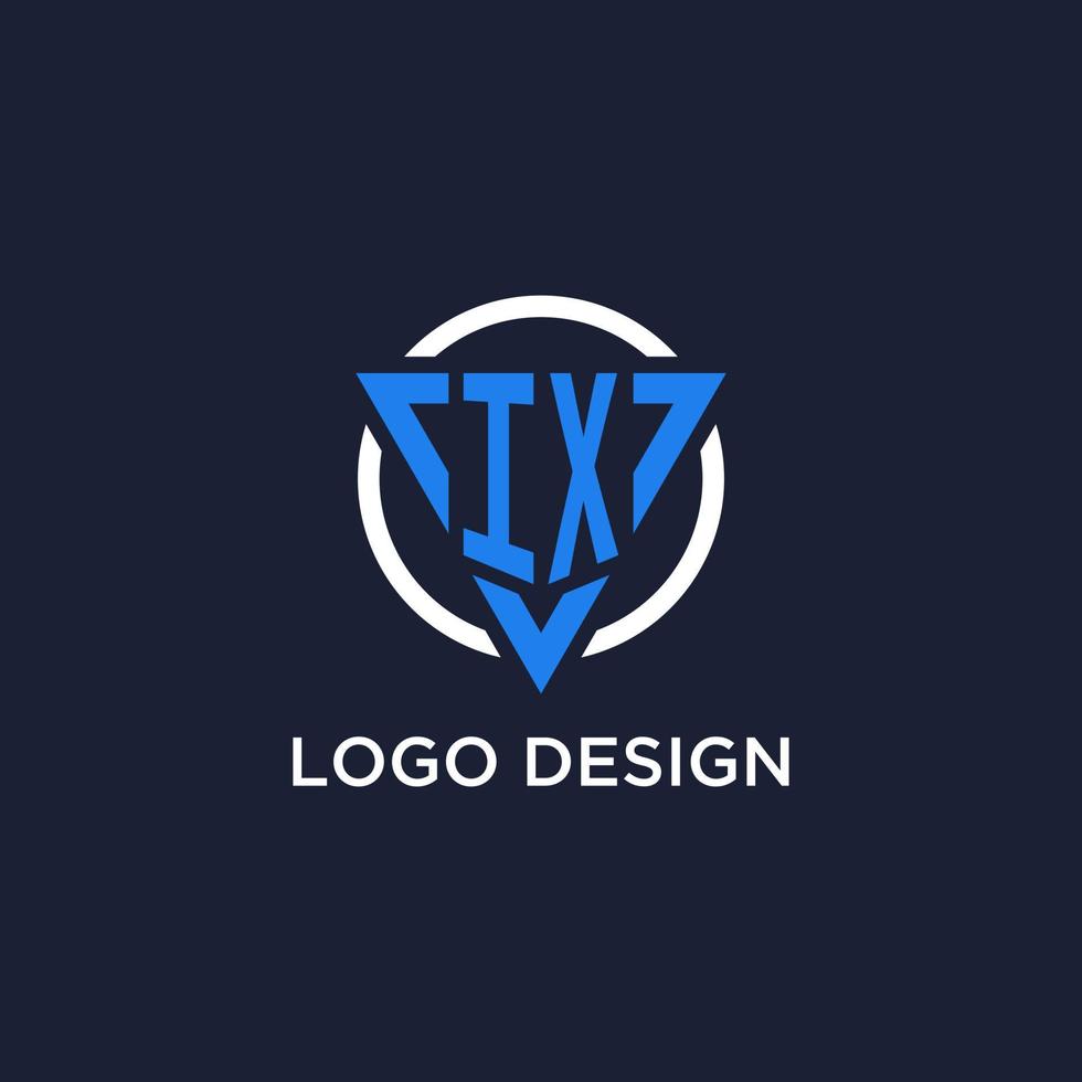 IX monogram logo with triangle shape and circle design elements 22353023 Vector Art at Vecteezy