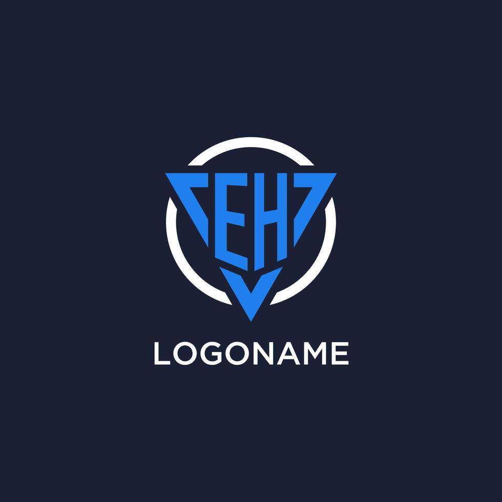EH monogram logo with triangle shape and circle design elements 22353112 Vector Art at Vecteezy