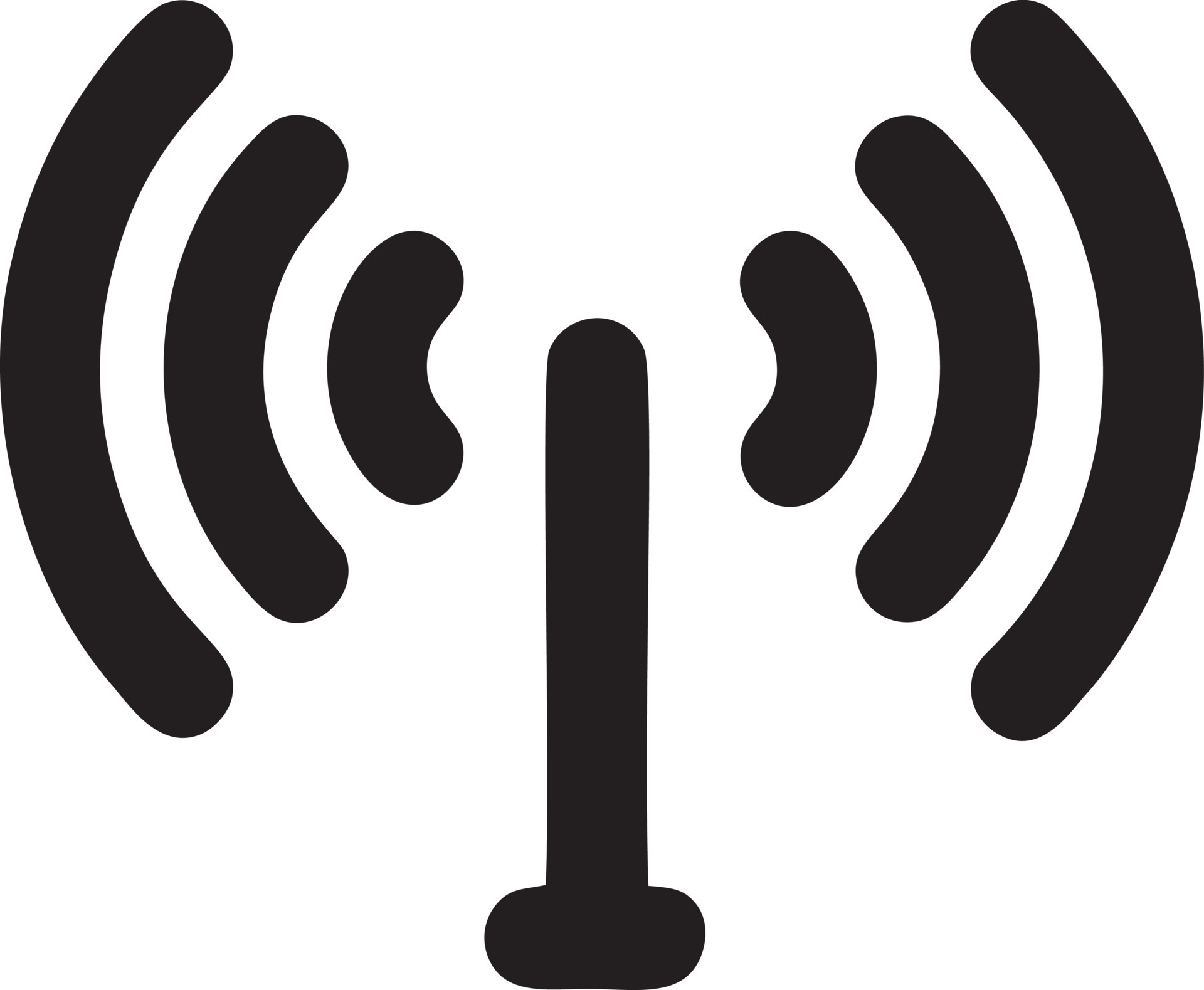 Signal Communication Information Connection Wireless Icon Symbol Vector Image Illustration Of