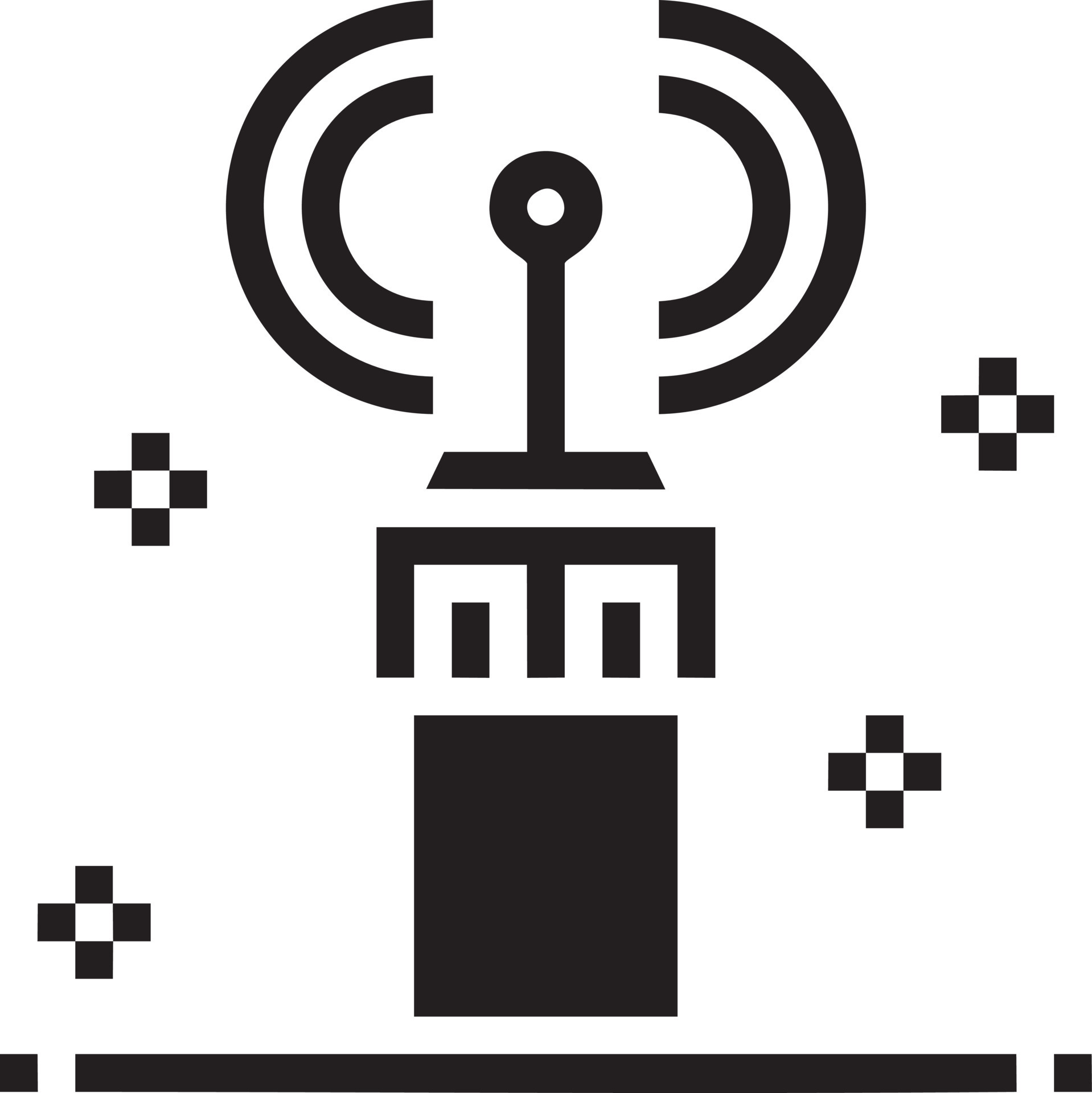 Signal Communication Information Connection Wireless Icon Symbol Vector Image Illustration Of