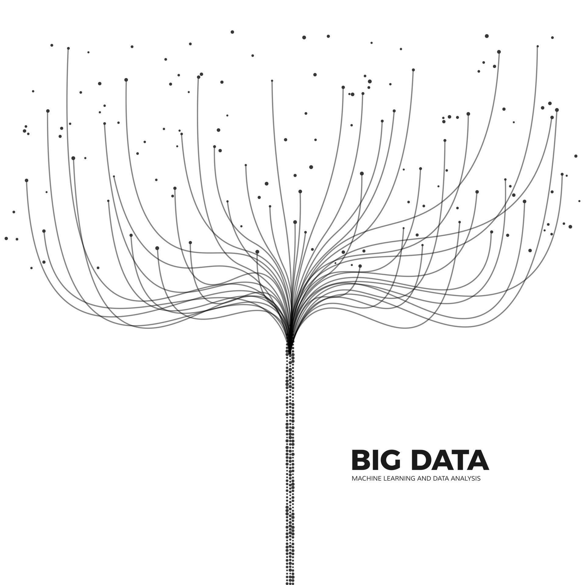 Big Data Concept. Digital Technology Visualization. Nodes and ...