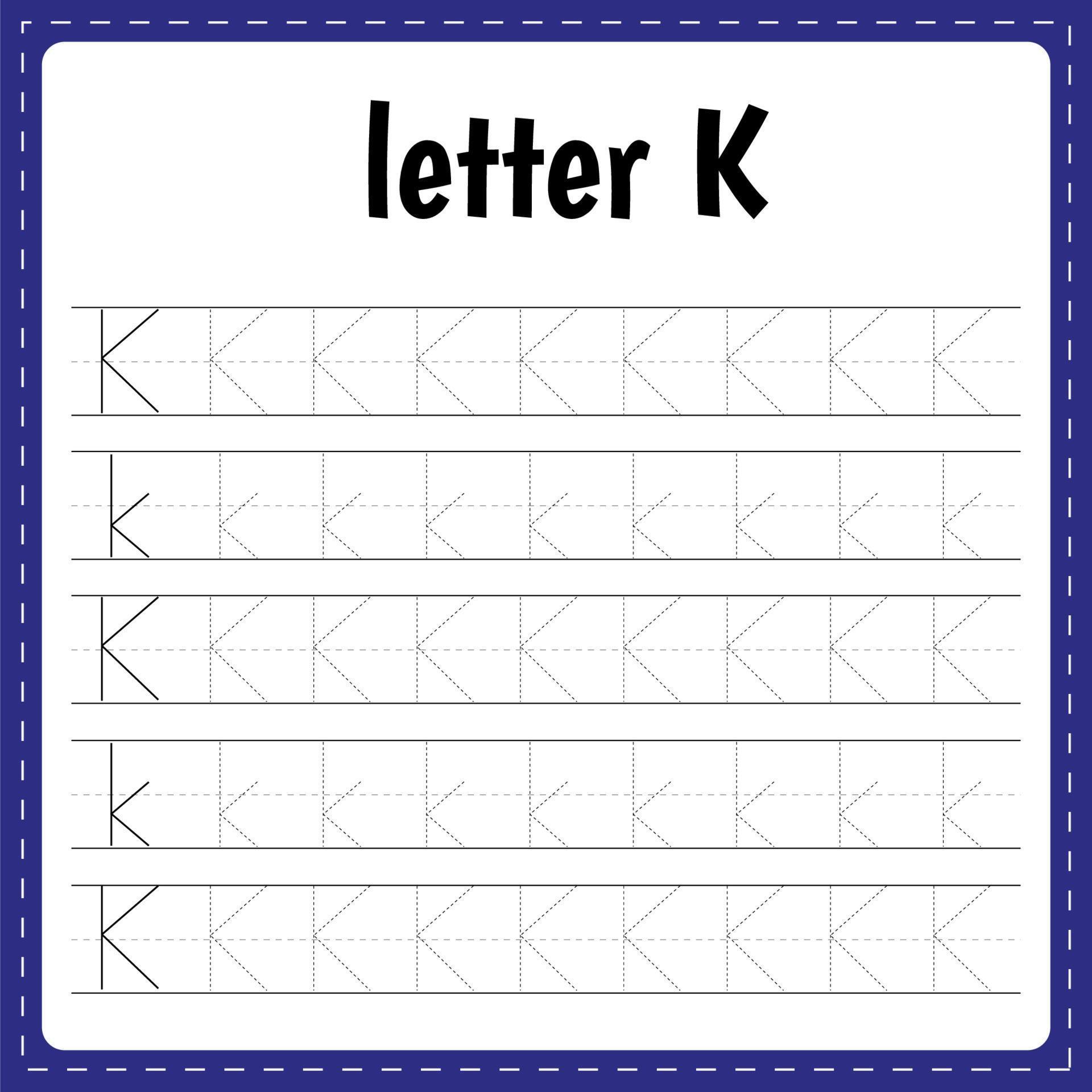 Writing letters. Tracing page. Practice sheet. Worksheet for kids ...