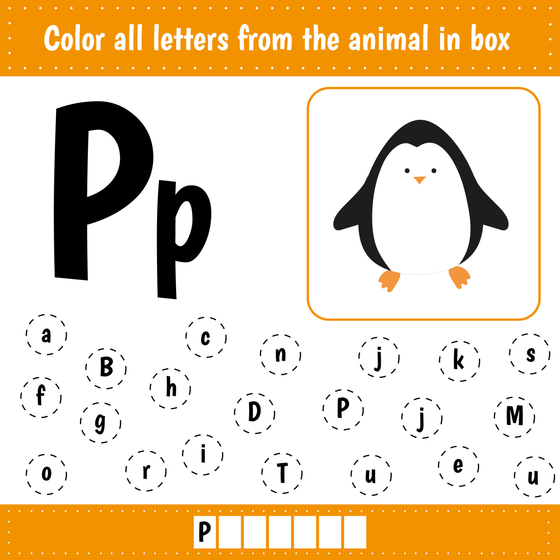 Learning English alphabet. Letters recognition. Educational worksheet for school and ...