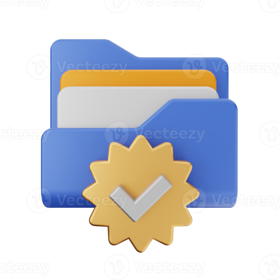 3d file folder icon illustration 22358518 PNG