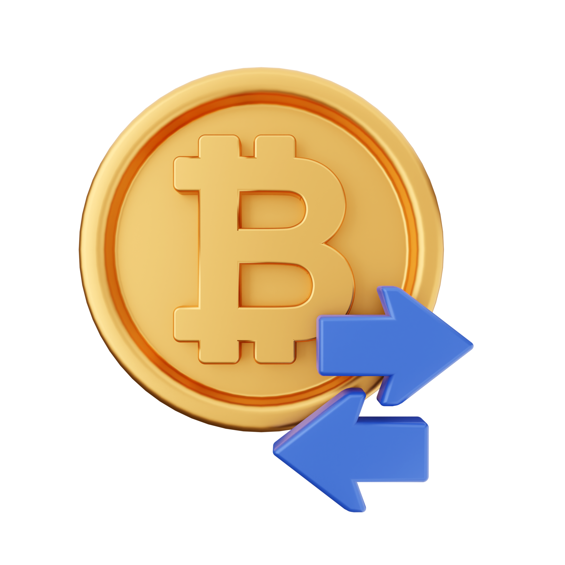 3d Bitcoin Cryptocurrency Icon Illustration 22359411 Png