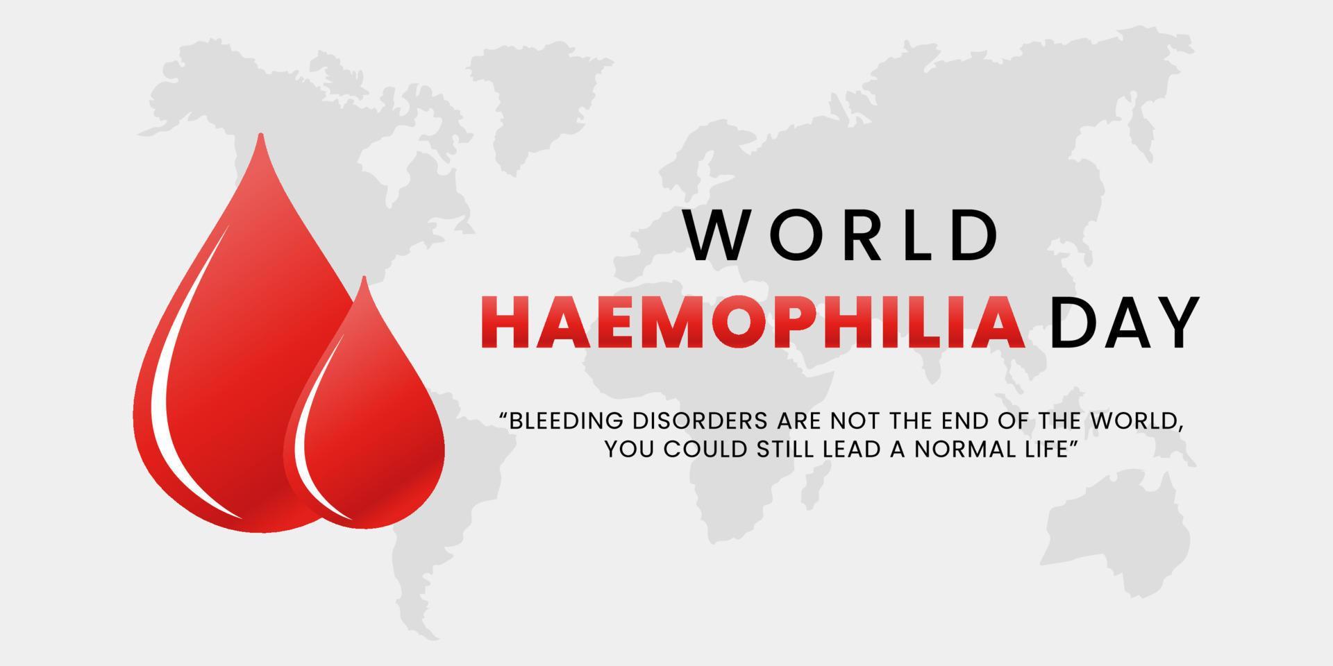 World Haemophilia Day on April 17. Hemophilia awareness day. Health awareness vector template ...