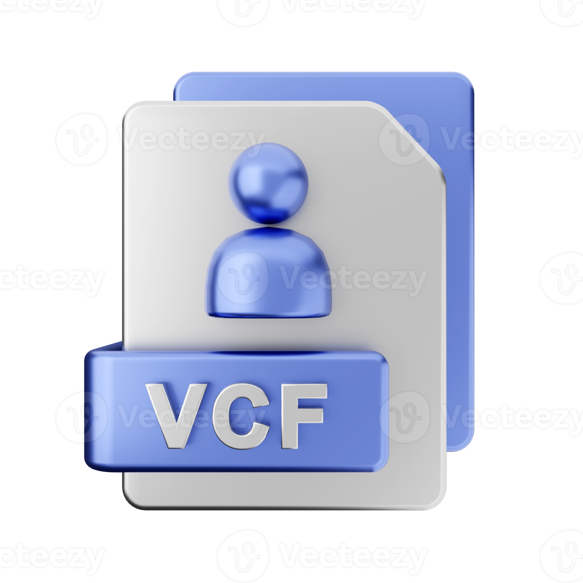 3d Vcf File Icon Illustration 22360137 Png