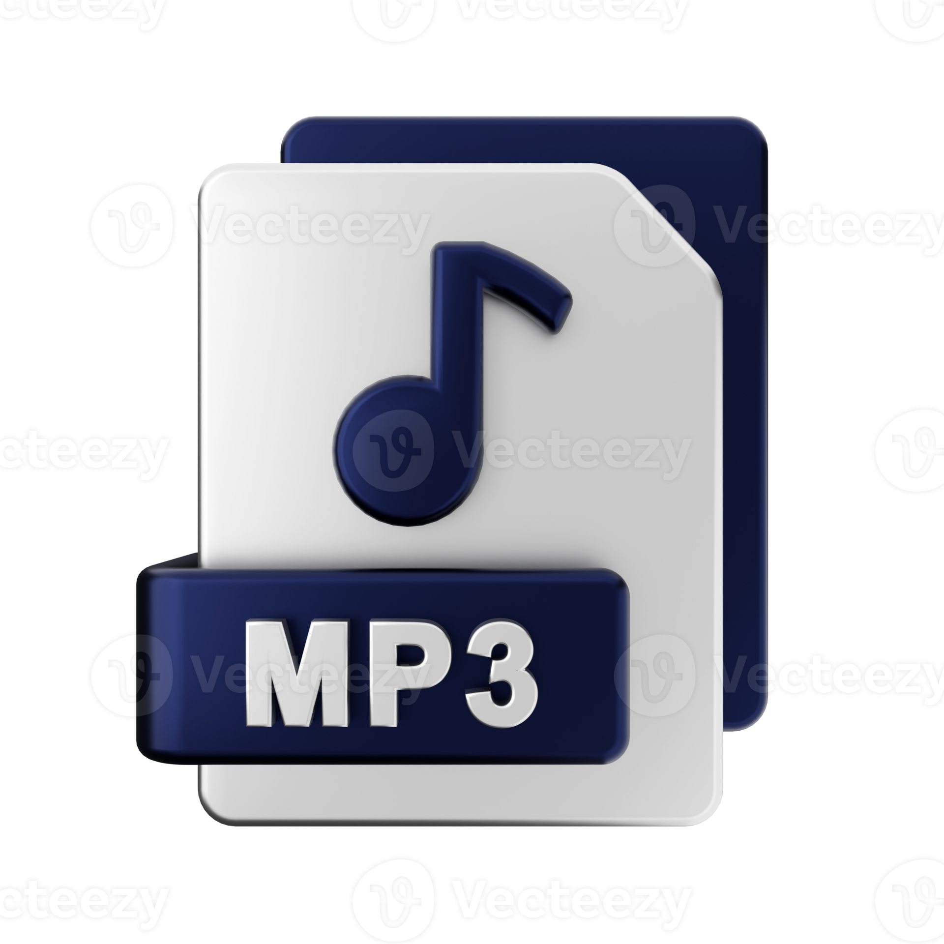 3d mp3 file icon illustration 22361973 PNG